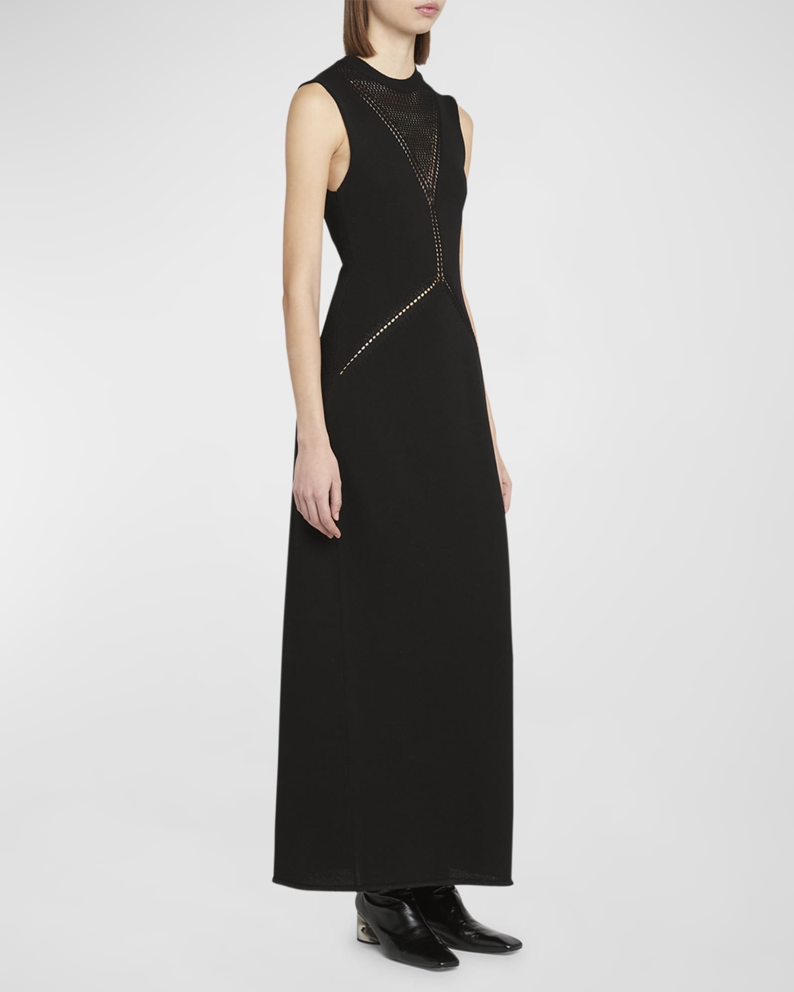 Jil Sander Loop Lace Wool Maxi Dress | Neiman Marcus