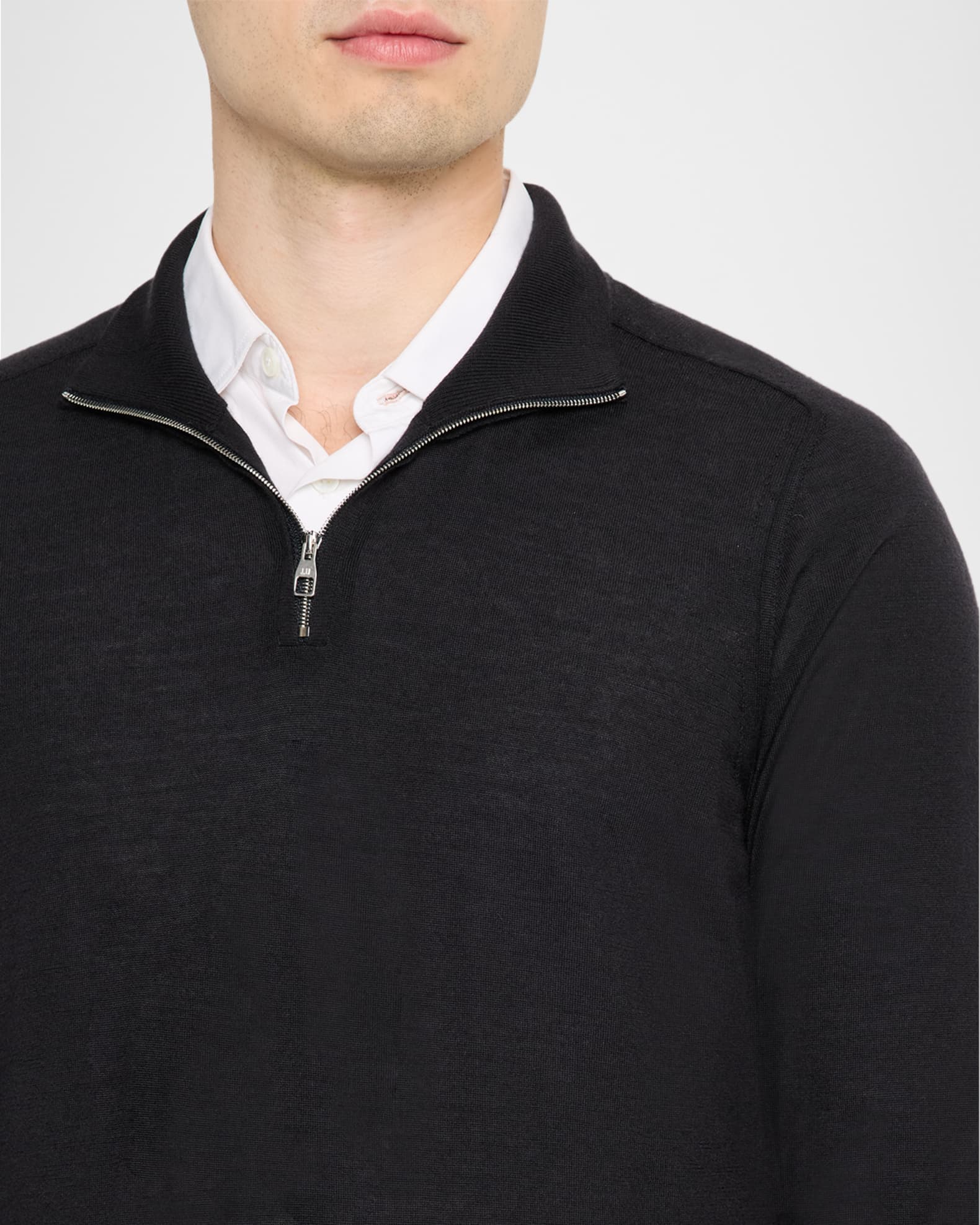 dunhill Men's Superfine Cashmere Quarter-Zip Sweater | Neiman Marcus