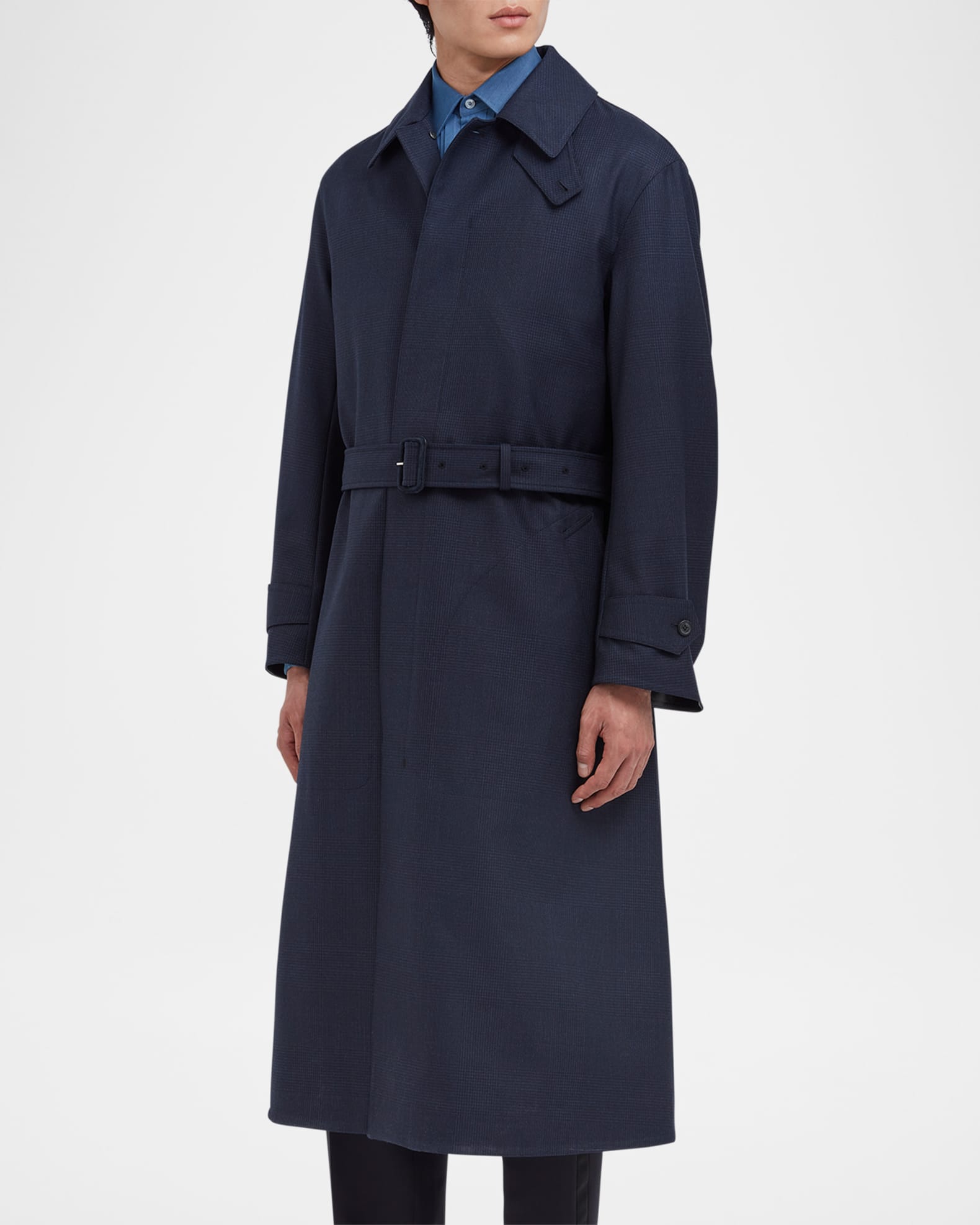 dunhill Men's Bonded Wool Trench Coat | Neiman Marcus