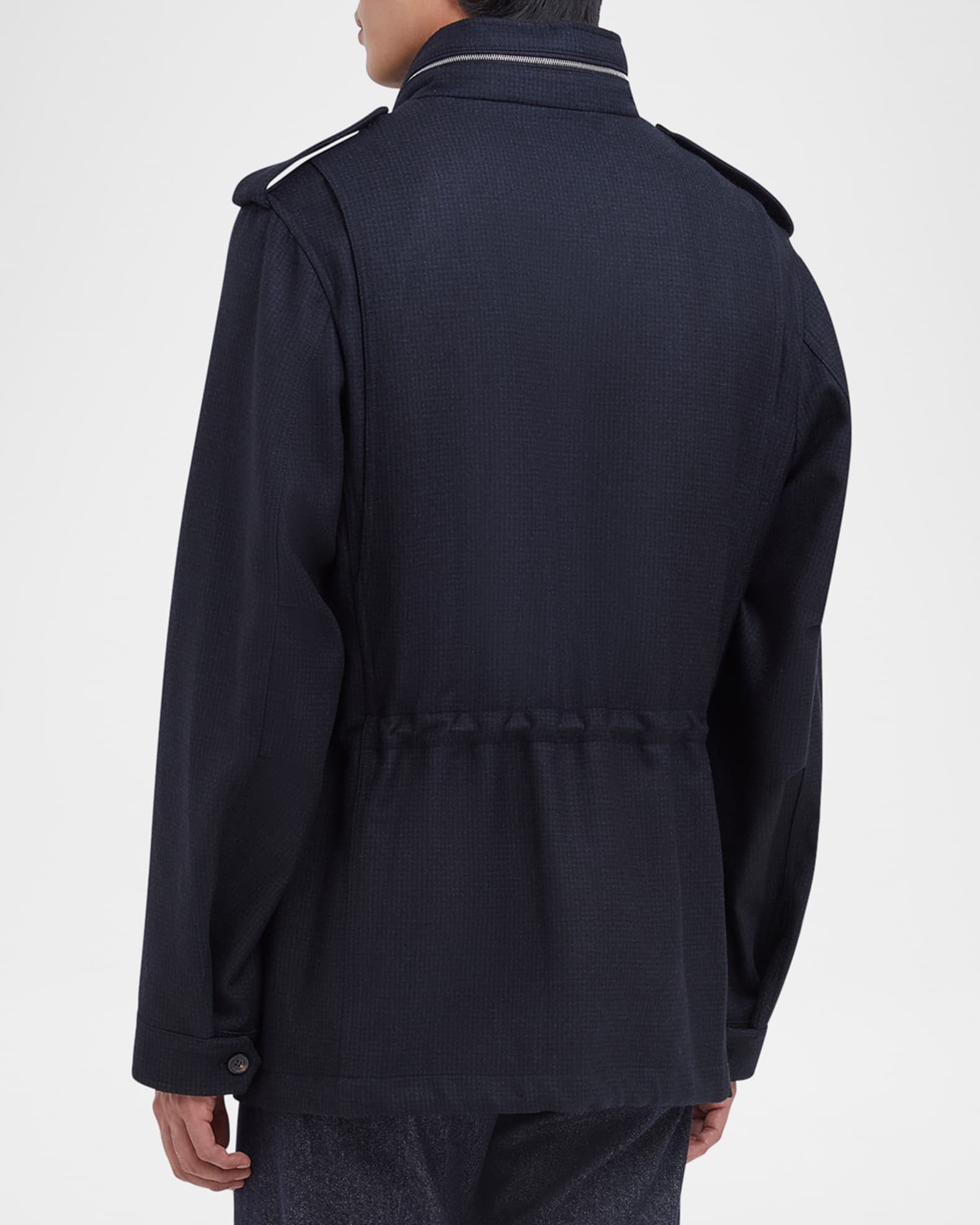 dunhill Men's Wool Field Jacket with Detachable Liner | Neiman Marcus