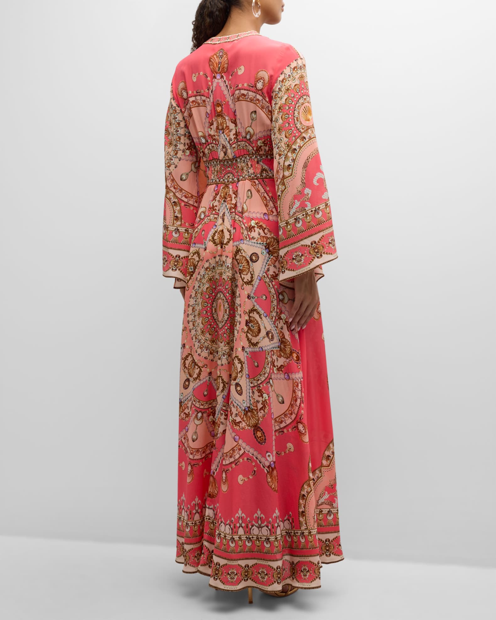 Camilla Shell Games Kimono-Sleeve Maxi Dress Coverup | Neiman Marcus