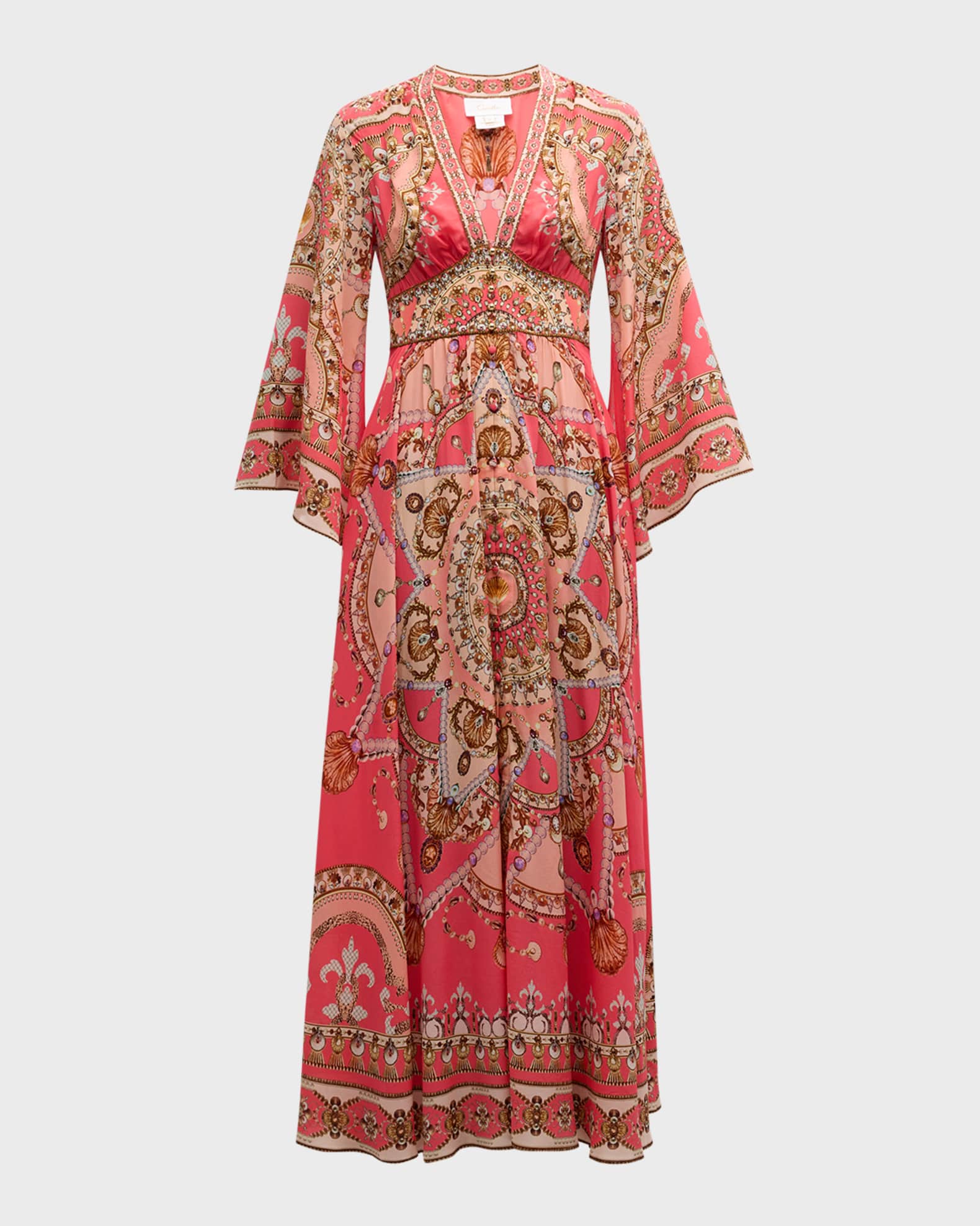 Camilla Shell Games Kimono-Sleeve Maxi Dress Coverup | Neiman Marcus