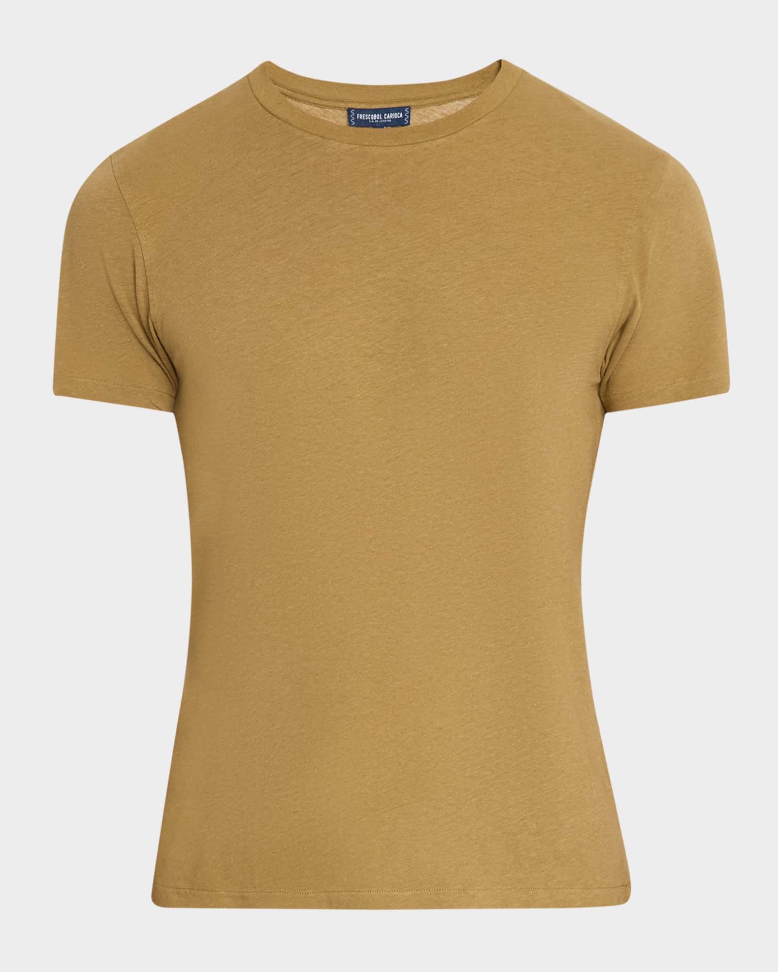 Frescobol Carioca Men's Lucio Cotton and Linen Crewneck T-Shirt ...