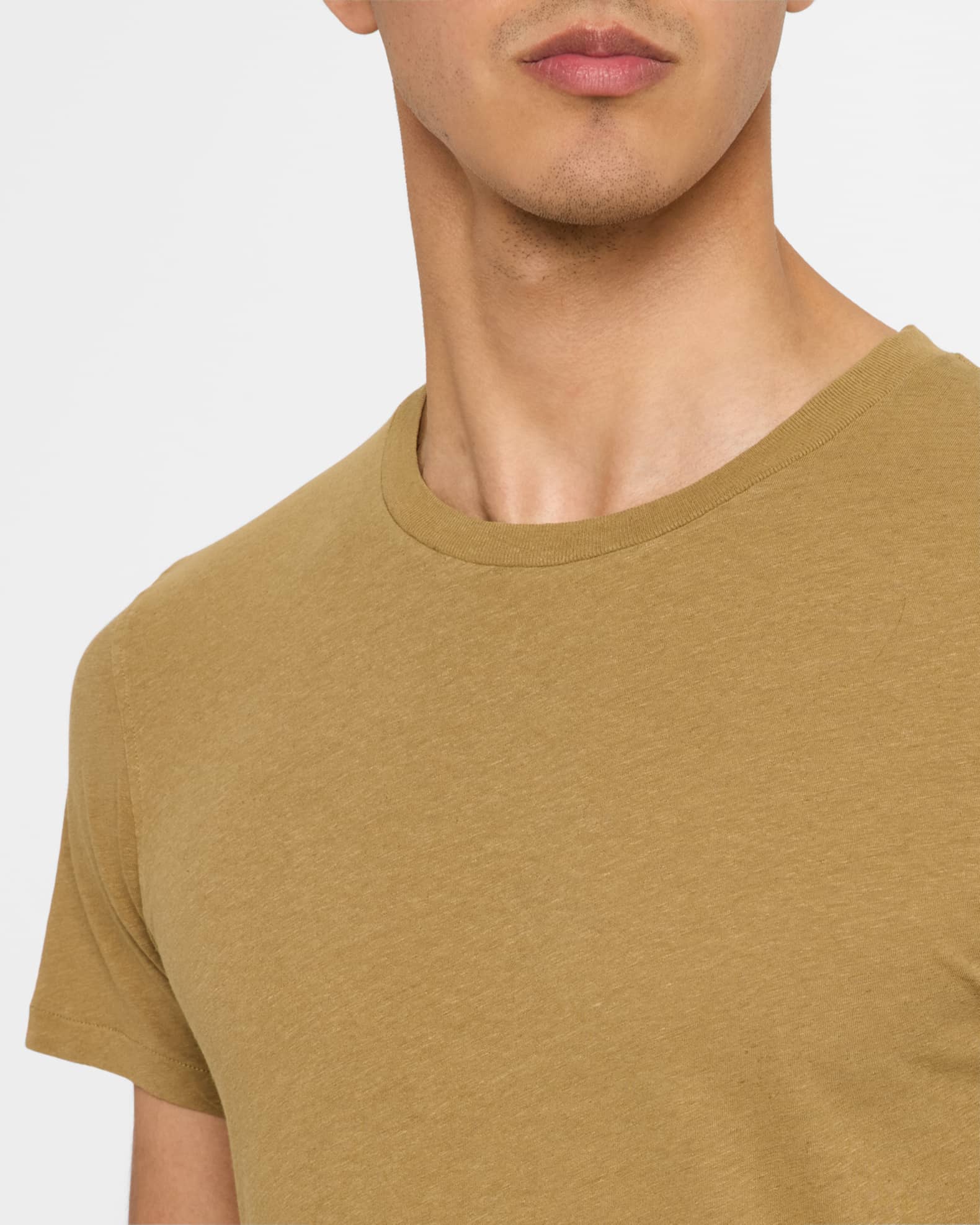 Frescobol Carioca Men's Lucio Cotton and Linen Crewneck T-Shirt ...