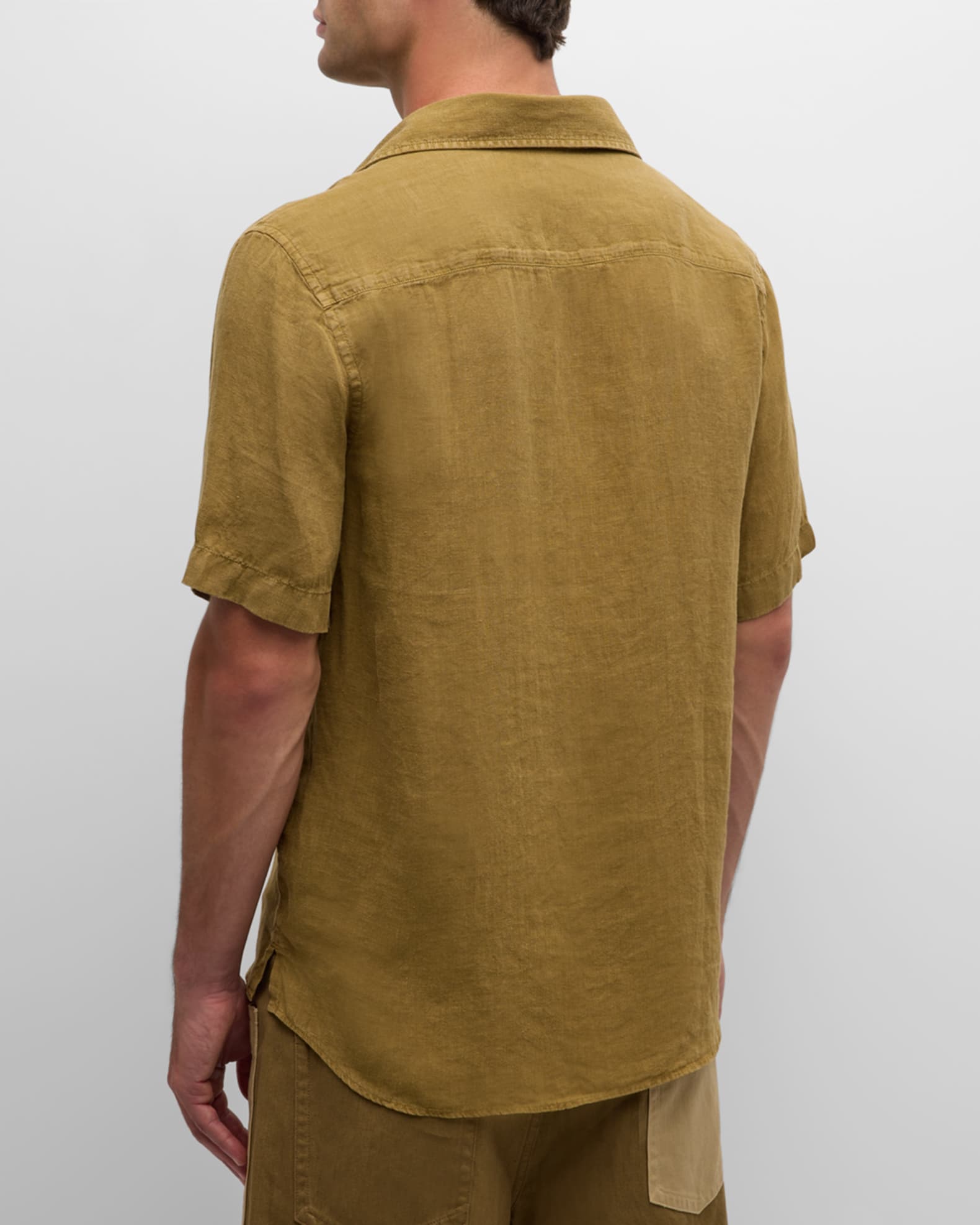 Frescobol Carioca Men's Castro Linen Short-Sleeve Shirt | Neiman Marcus