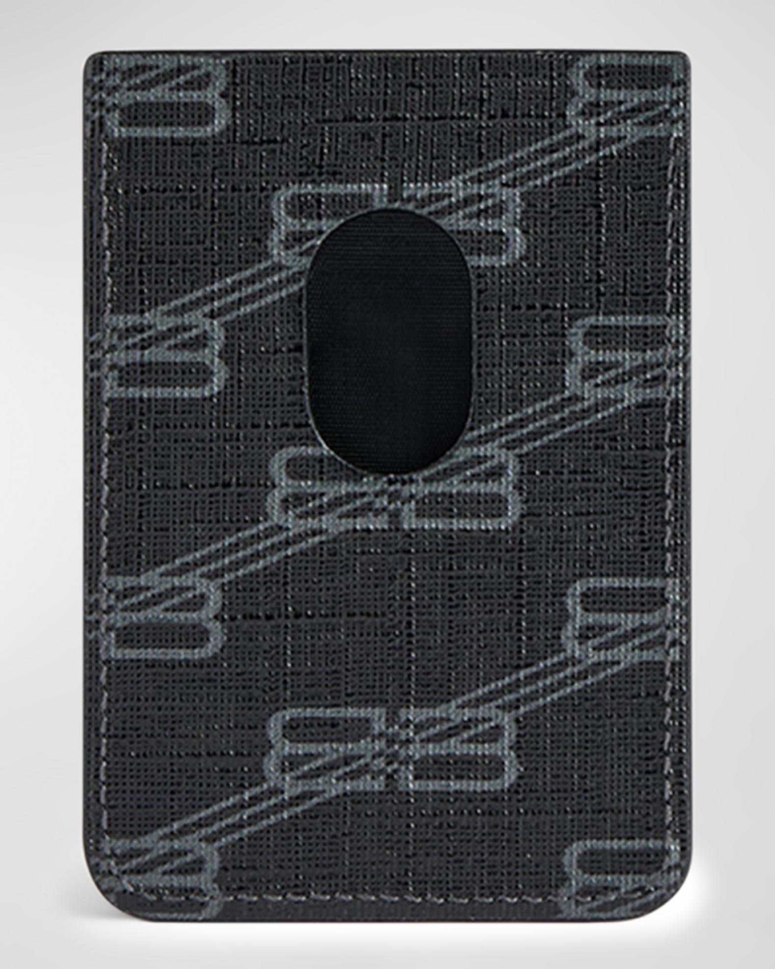 Balenciaga Men's BB Monogram Coated Canvas Magnet Card Holder | Neiman ...