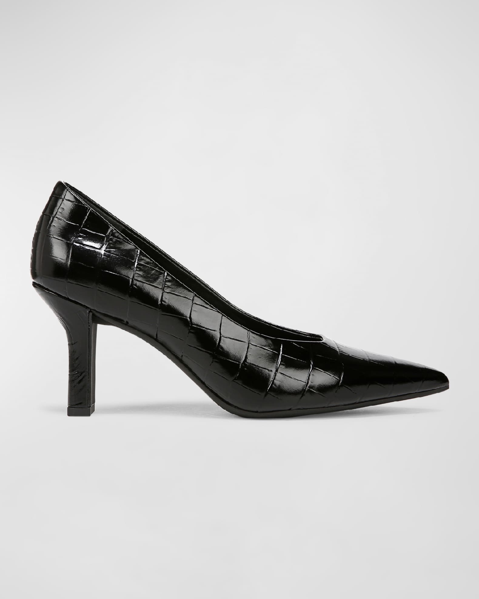 Vince Diane Croco-Embossed Pumps | Neiman Marcus