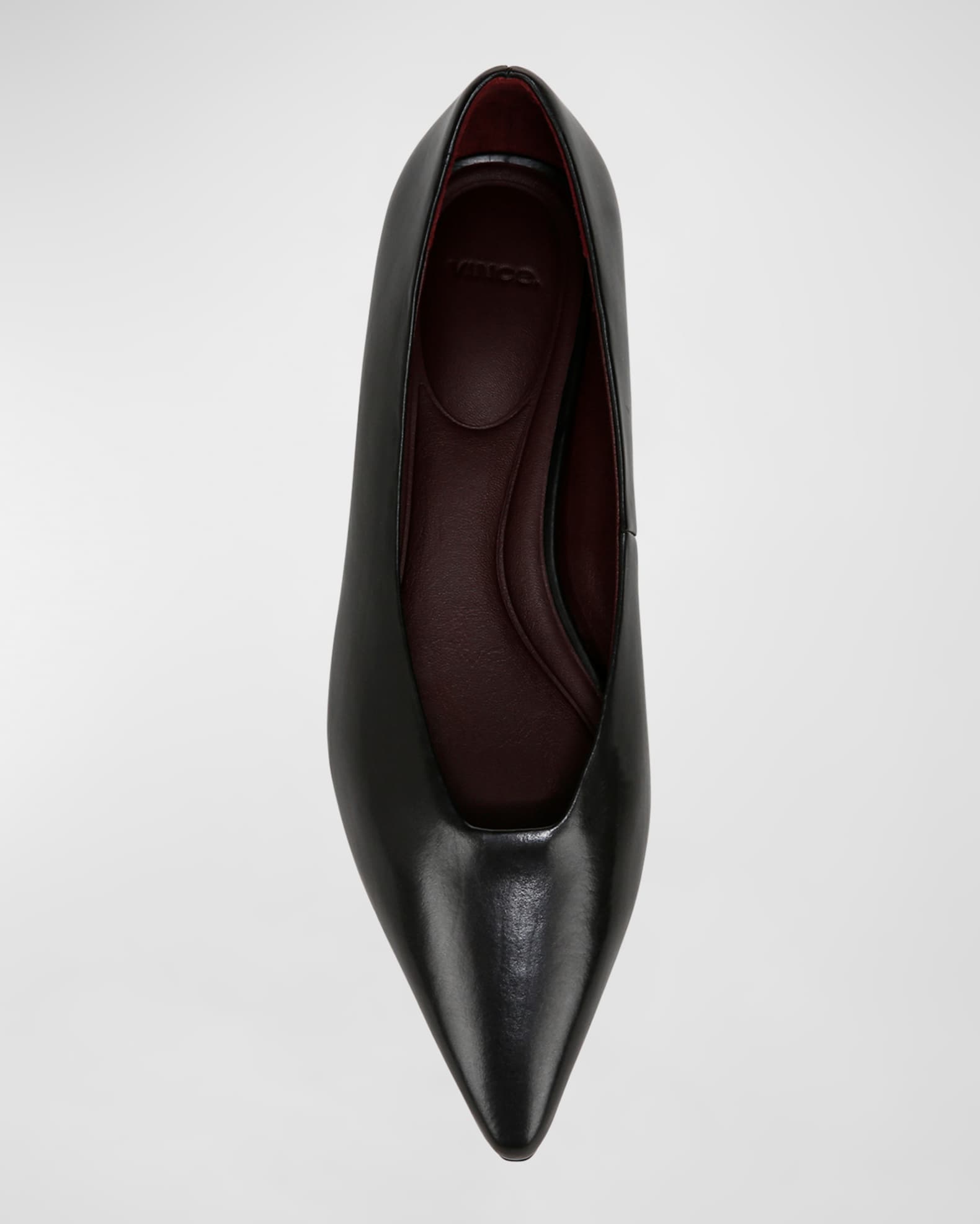 Isabel Leather Point-Toe Ballerina Flats | Neiman Marcus