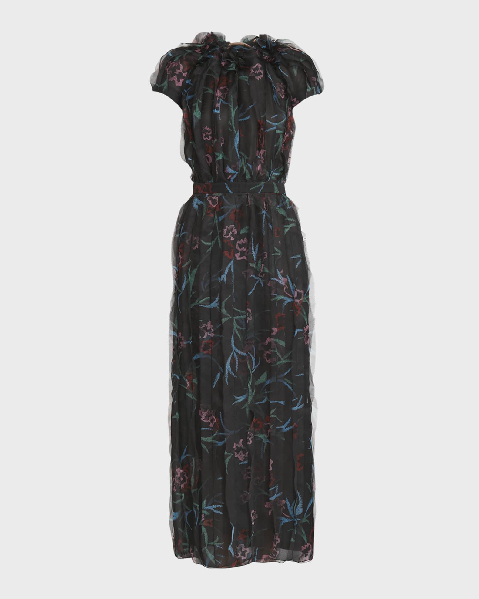 Giorgio Armani Floral Embroidered Organza Gown | Neiman Marcus