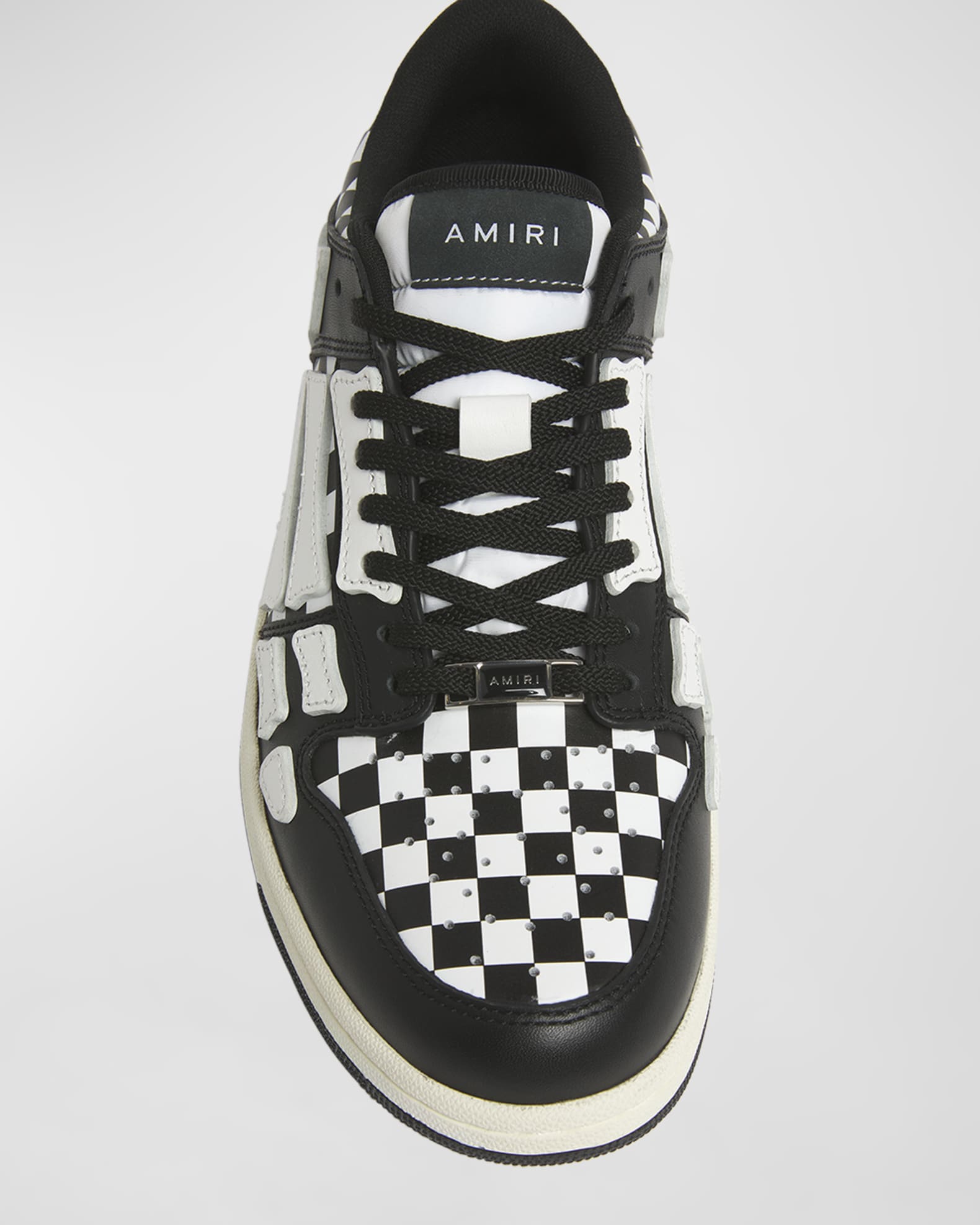 Amiri Men's Skel Checkered Low Top Sneakers | Neiman Marcus