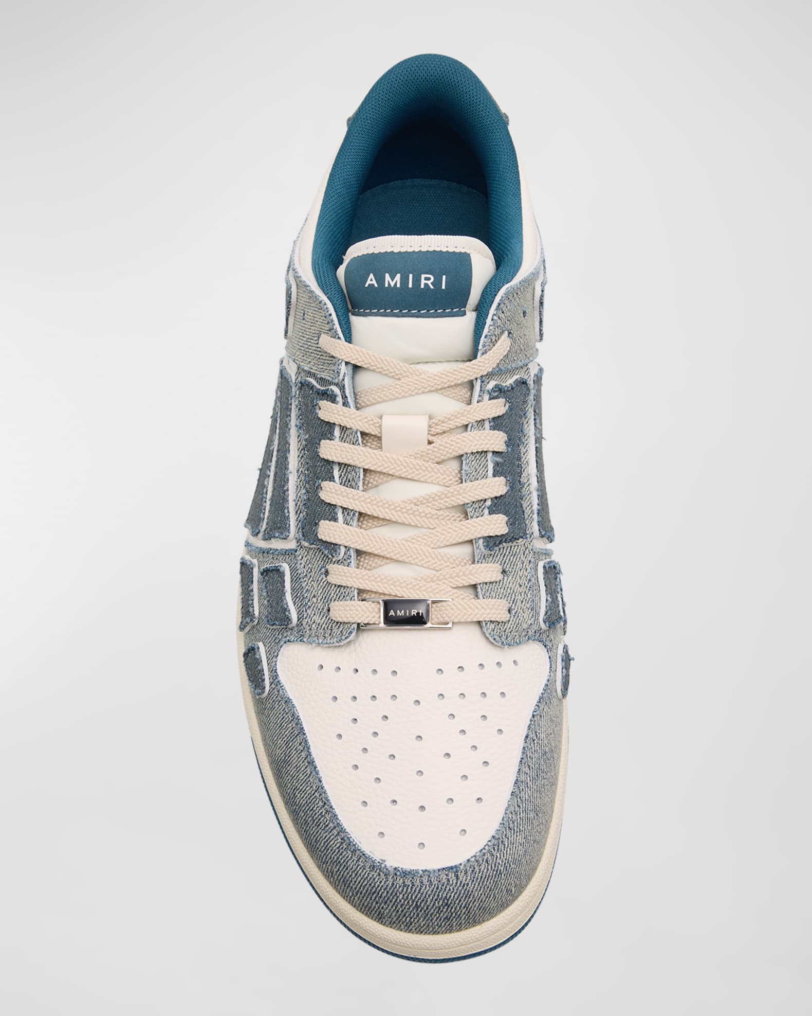 Amiri Men's Skel Denim Low-Top Sneakers | Neiman Marcus