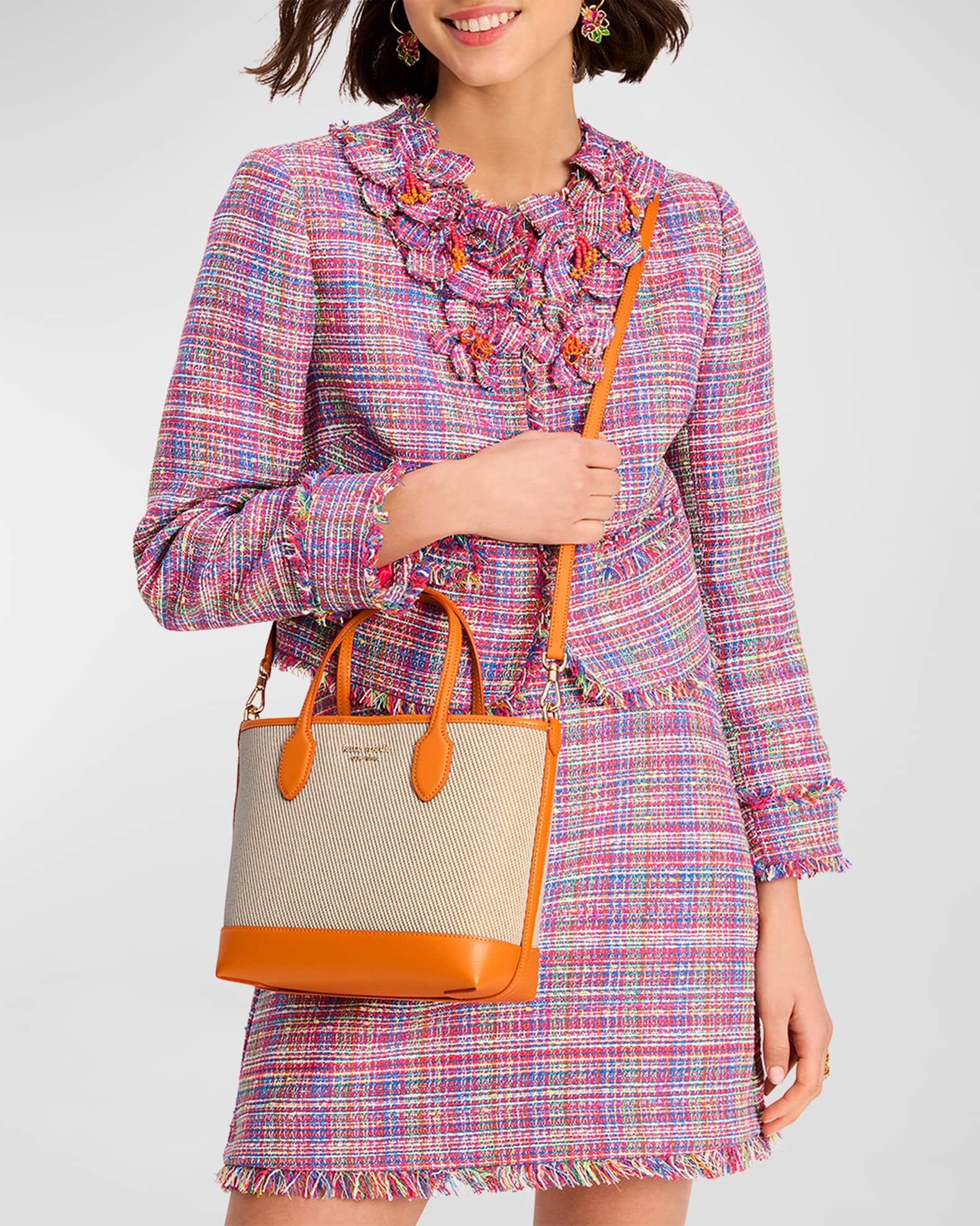 kate spade new york bleecker medium canvas tote crossbody bag | Neiman ...