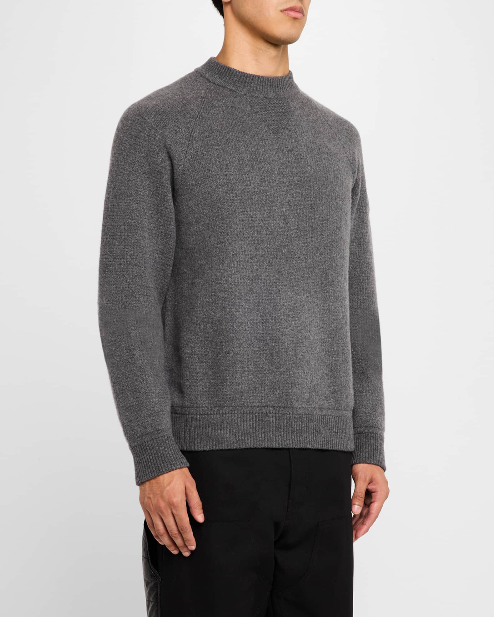 Moncler Men's Cashmere-Wool Raglan Sweater | Neiman Marcus