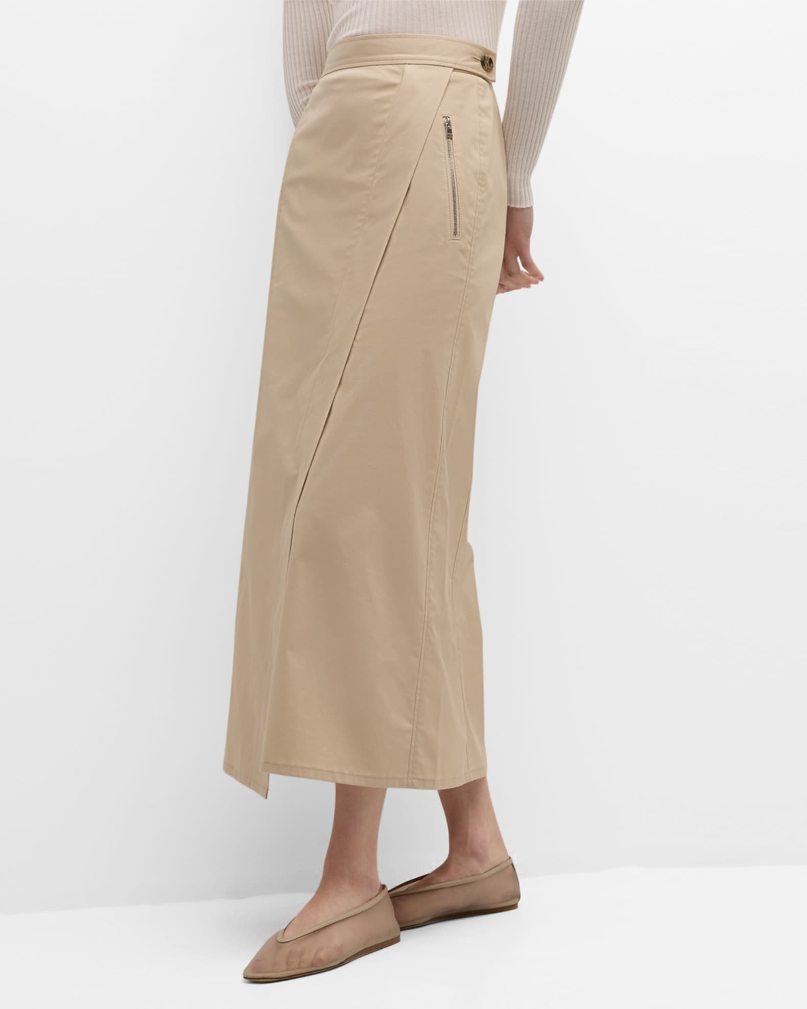 ADEAM Marta Long Wrap Skirt | Neiman Marcus