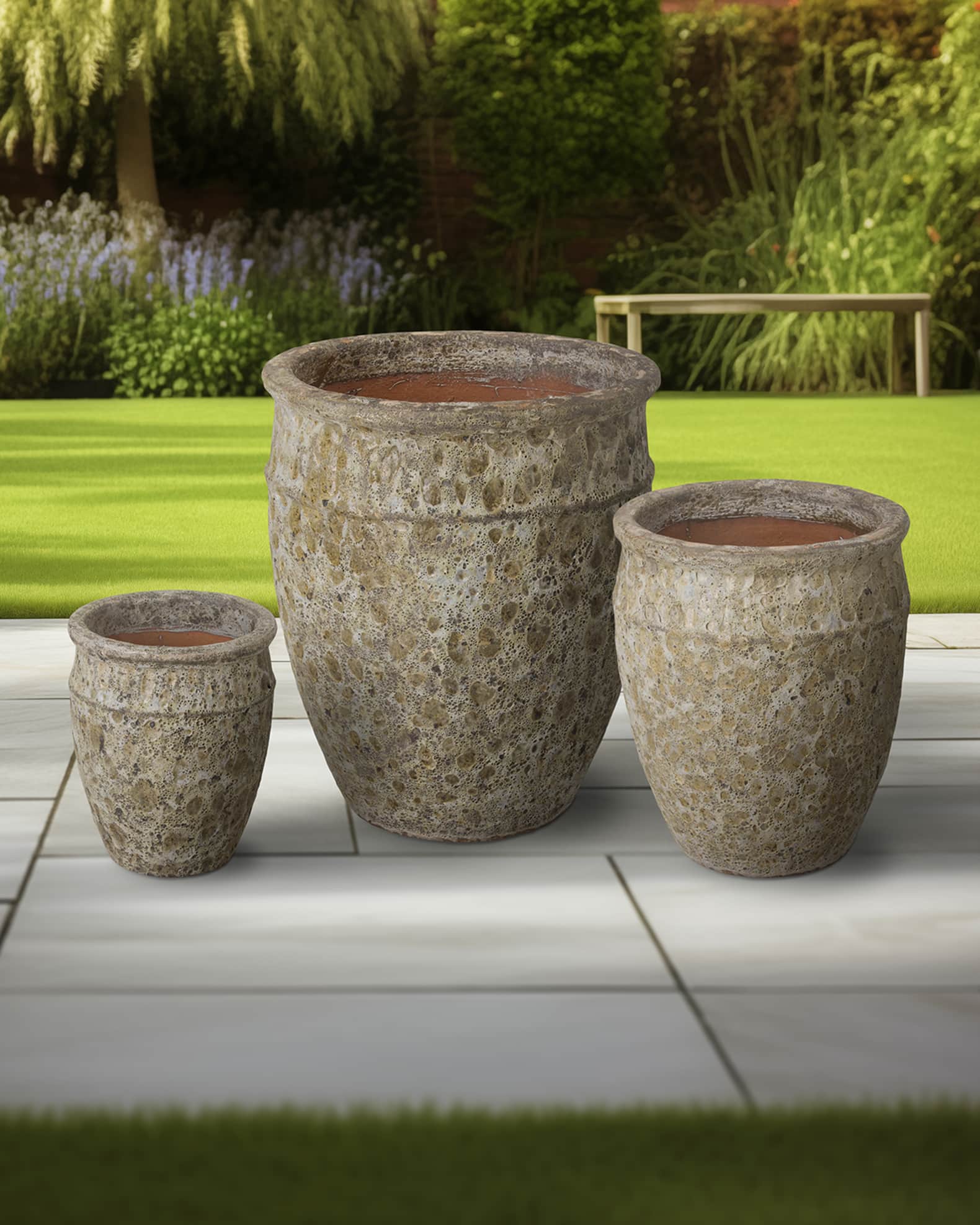 Emissary Trading Graphic Design Planters, Set of 3 | Neiman Marcus