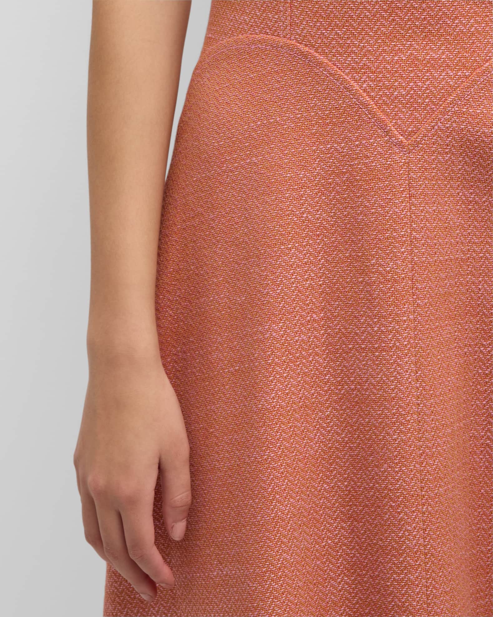 Emilia Wickstead Esha Sleeveless Linen Midi Dress | Neiman Marcus