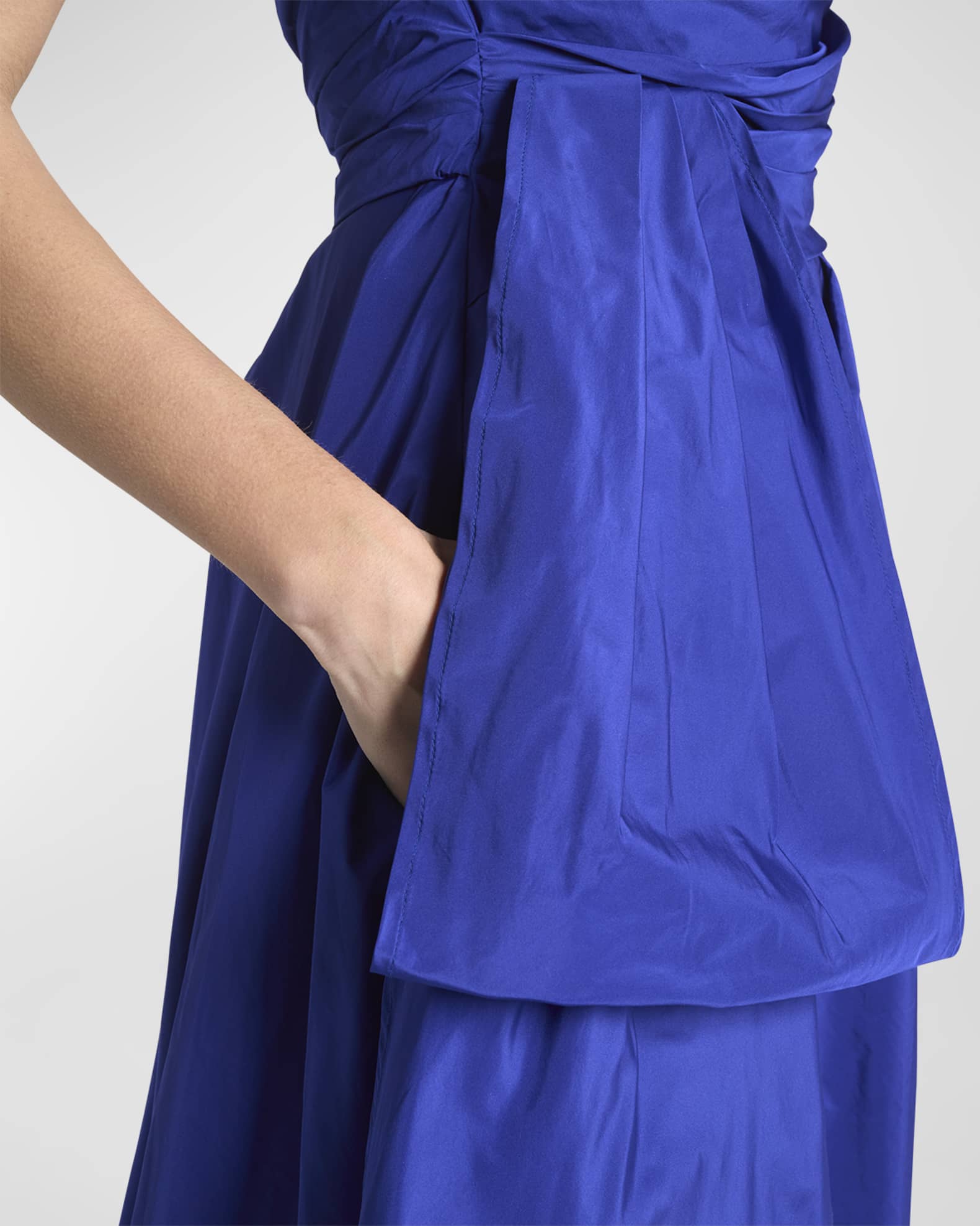 Talbot Runhof Paper Taffeta Off-The-Shoulder Bow Gown | Neiman Marcus