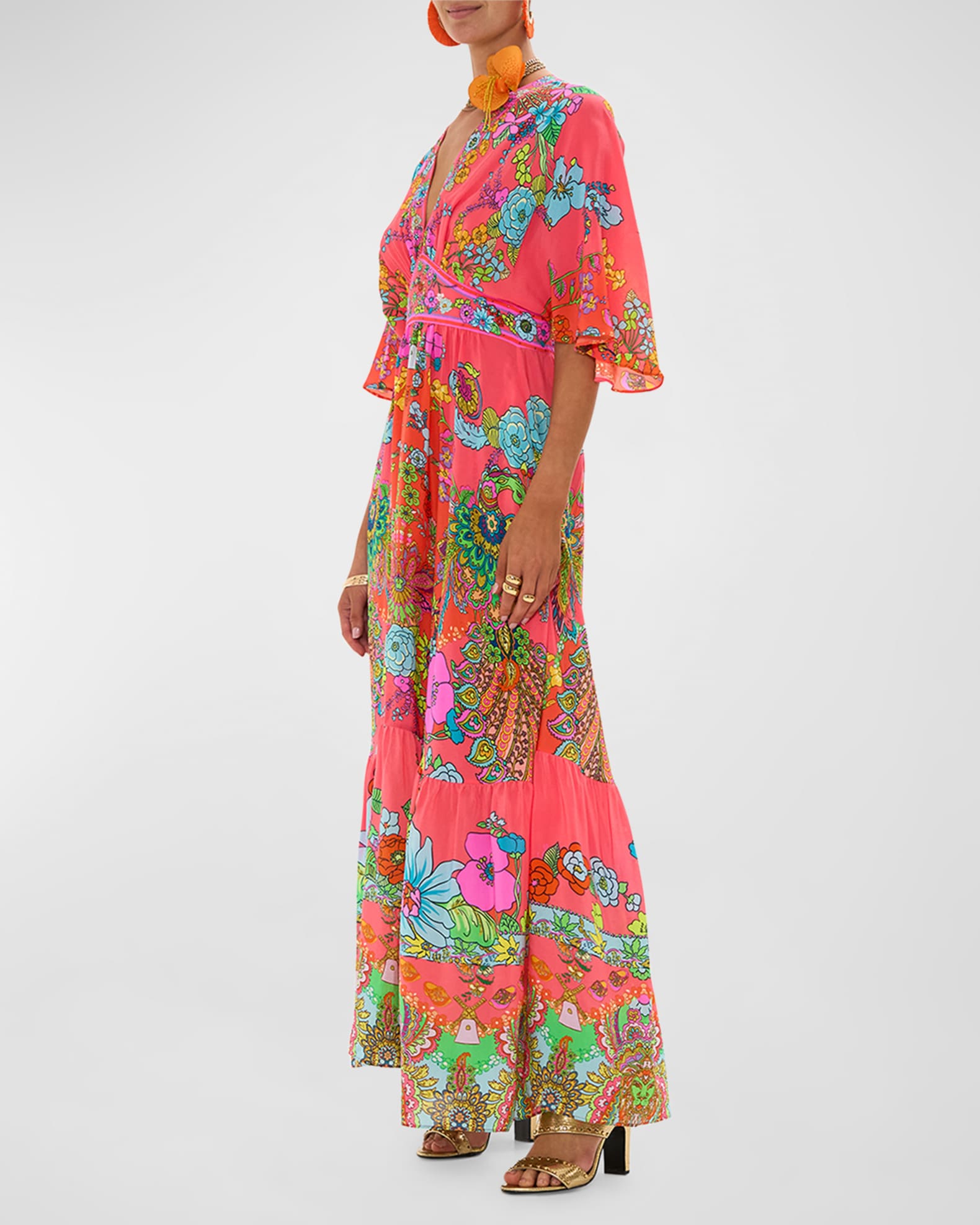 Camilla Windmills and Wildflowers Waisted Maxi Dress | Neiman Marcus