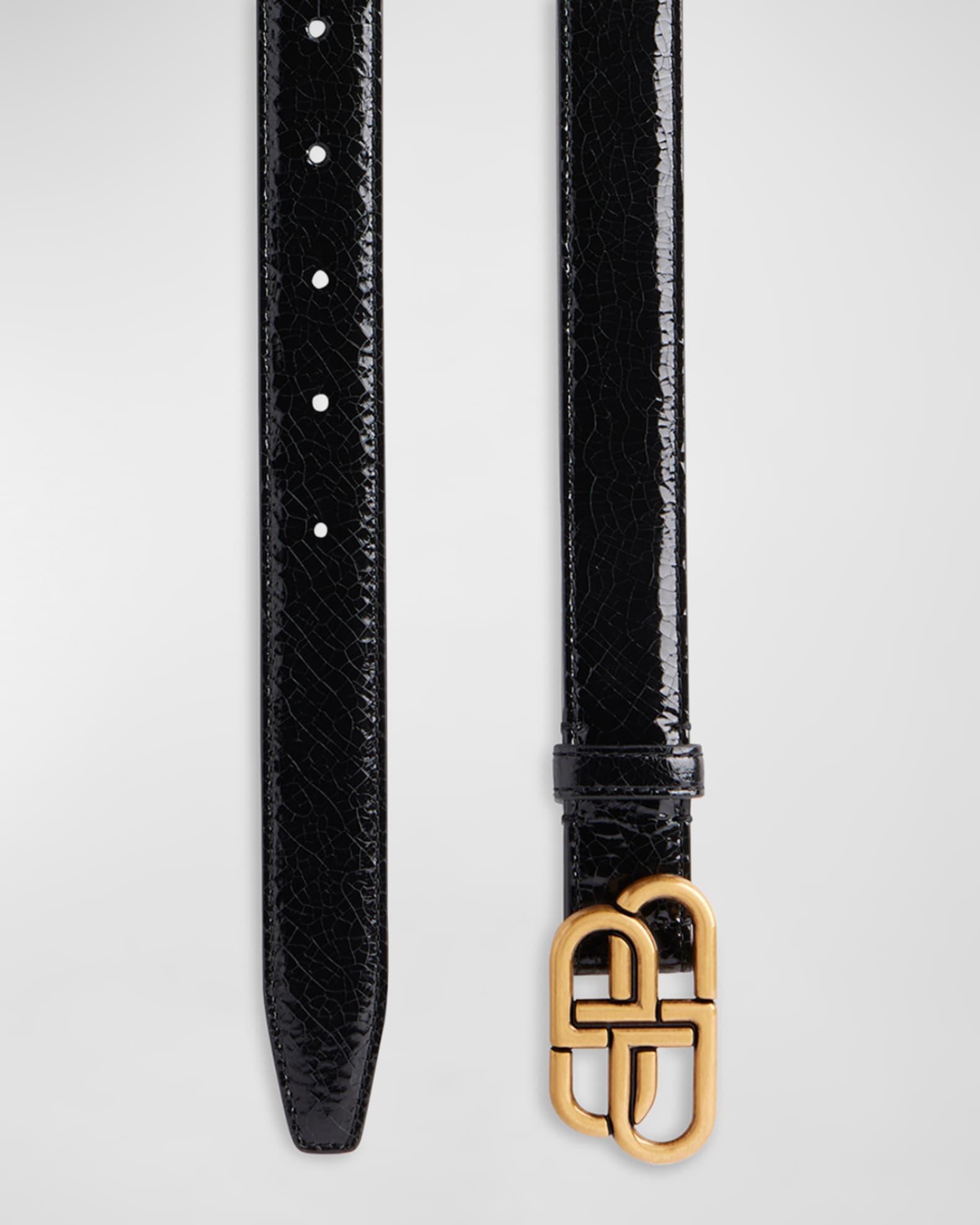 Balenciaga BB Leather Thin Belt | Neiman Marcus