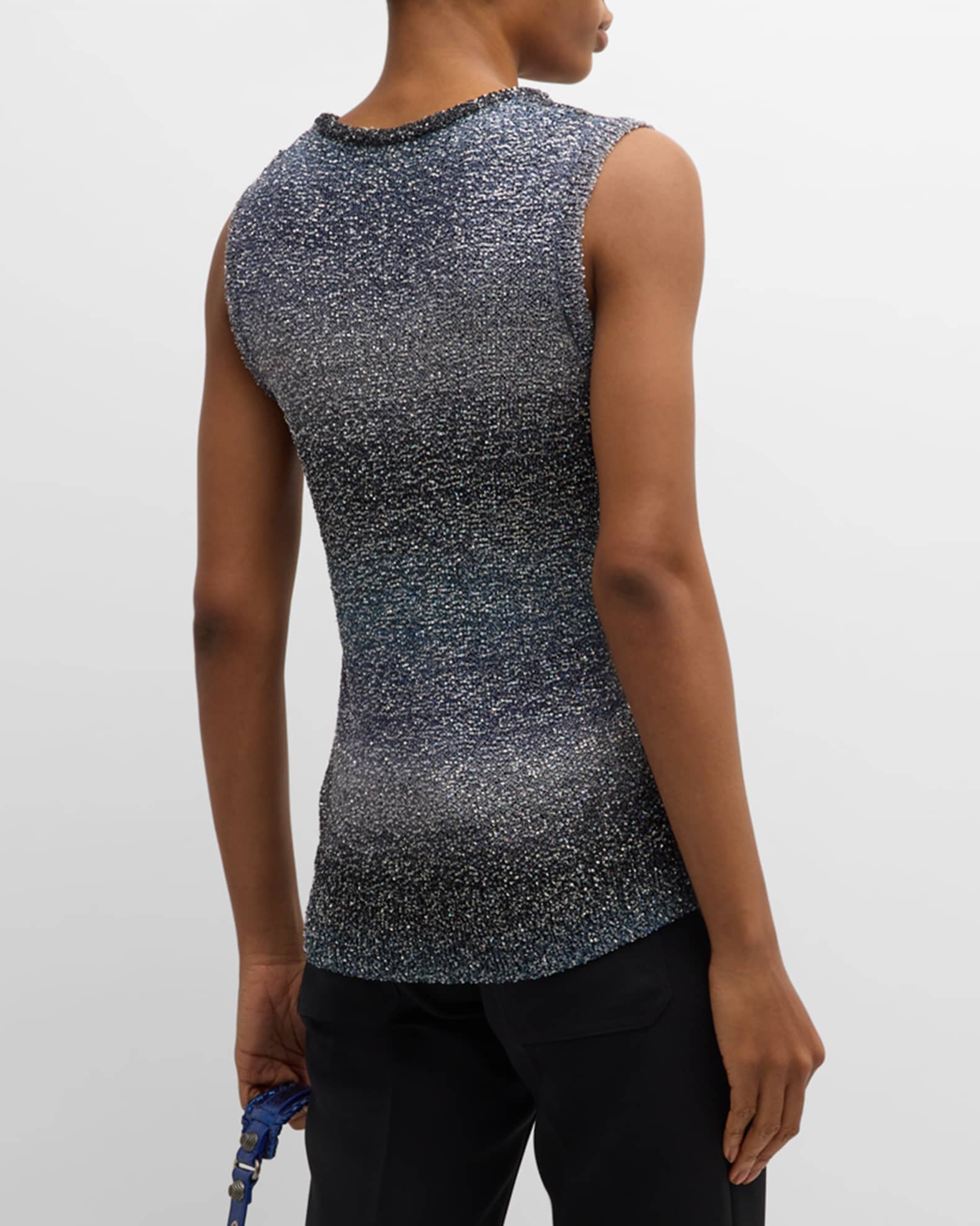 Etro Metallic Ombre Paillette Knit Tank Top | Neiman Marcus