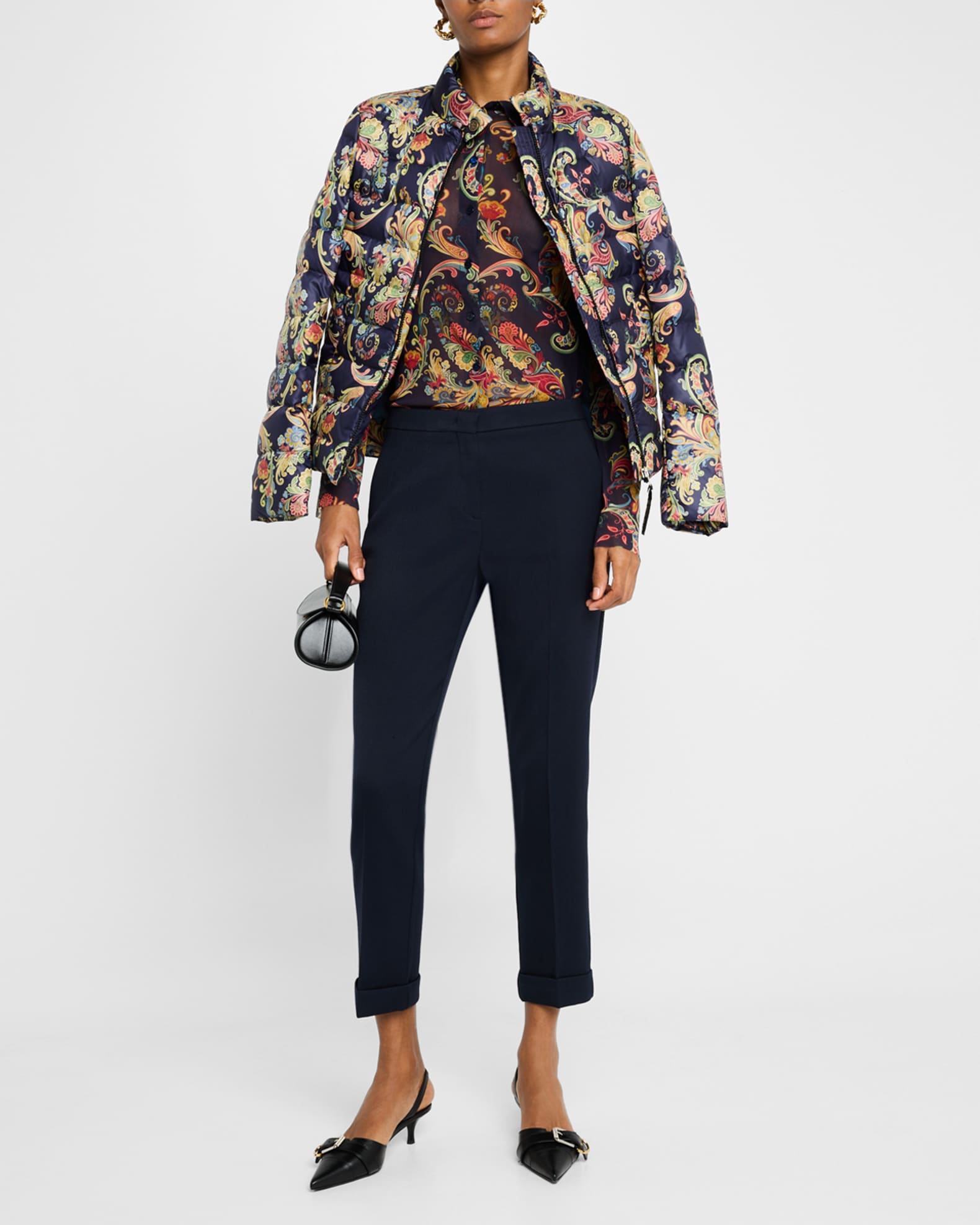 Etro Enchanted Floral Puffer Jacket | Neiman Marcus