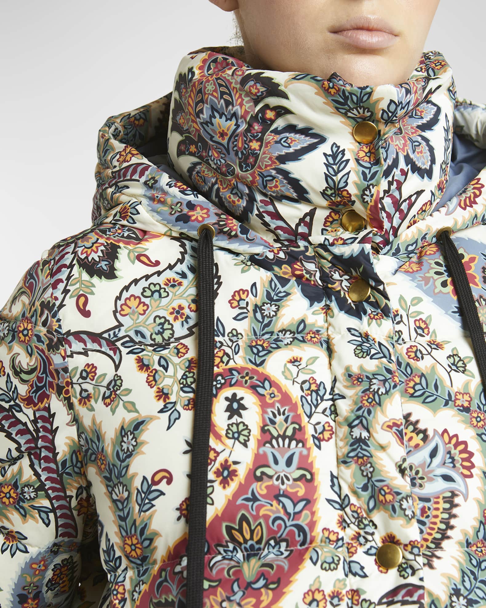 Etro Enchanted Floral Puffer Jacket | Neiman Marcus