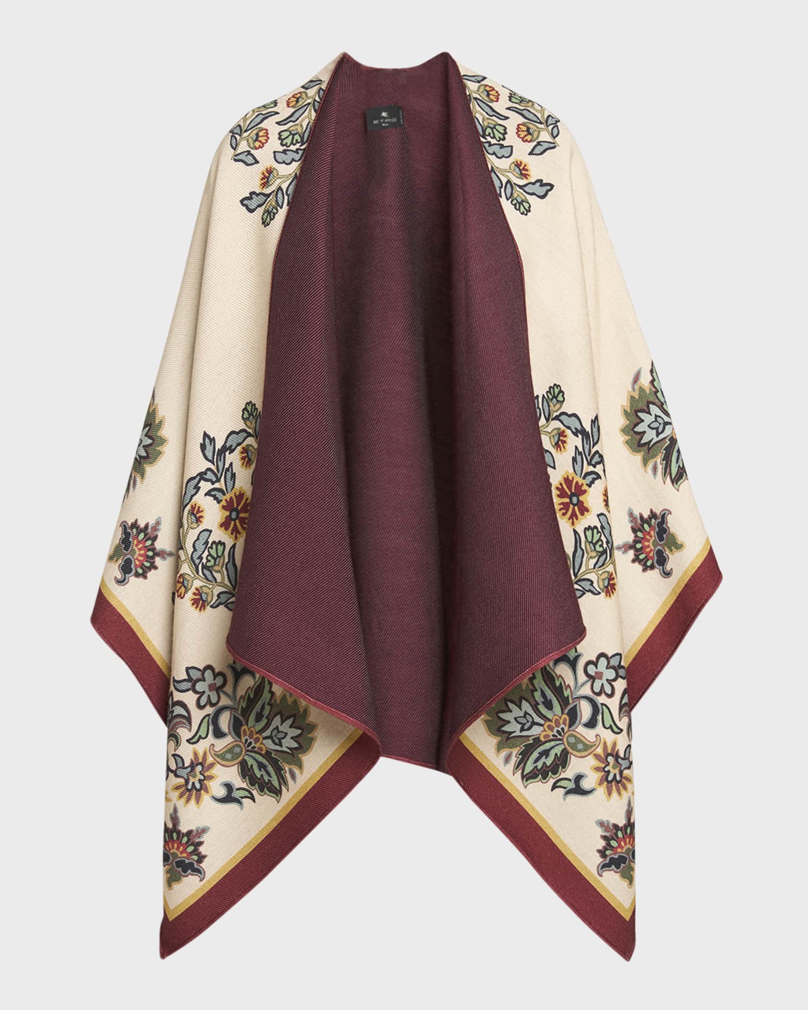 Etro White Blossom Cape | Neiman Marcus