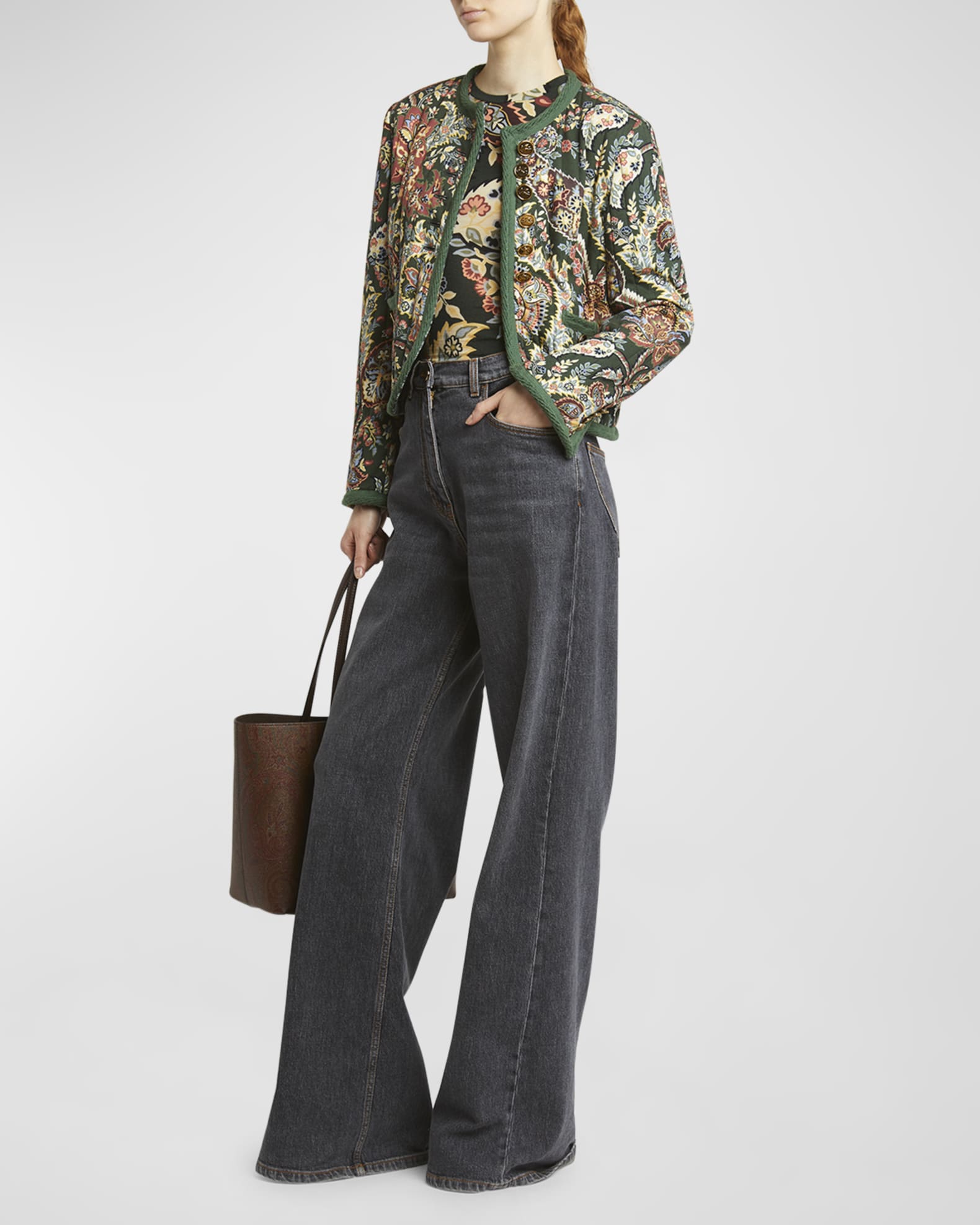 Etro Blossom Paisley Quilted Jacket | Neiman Marcus