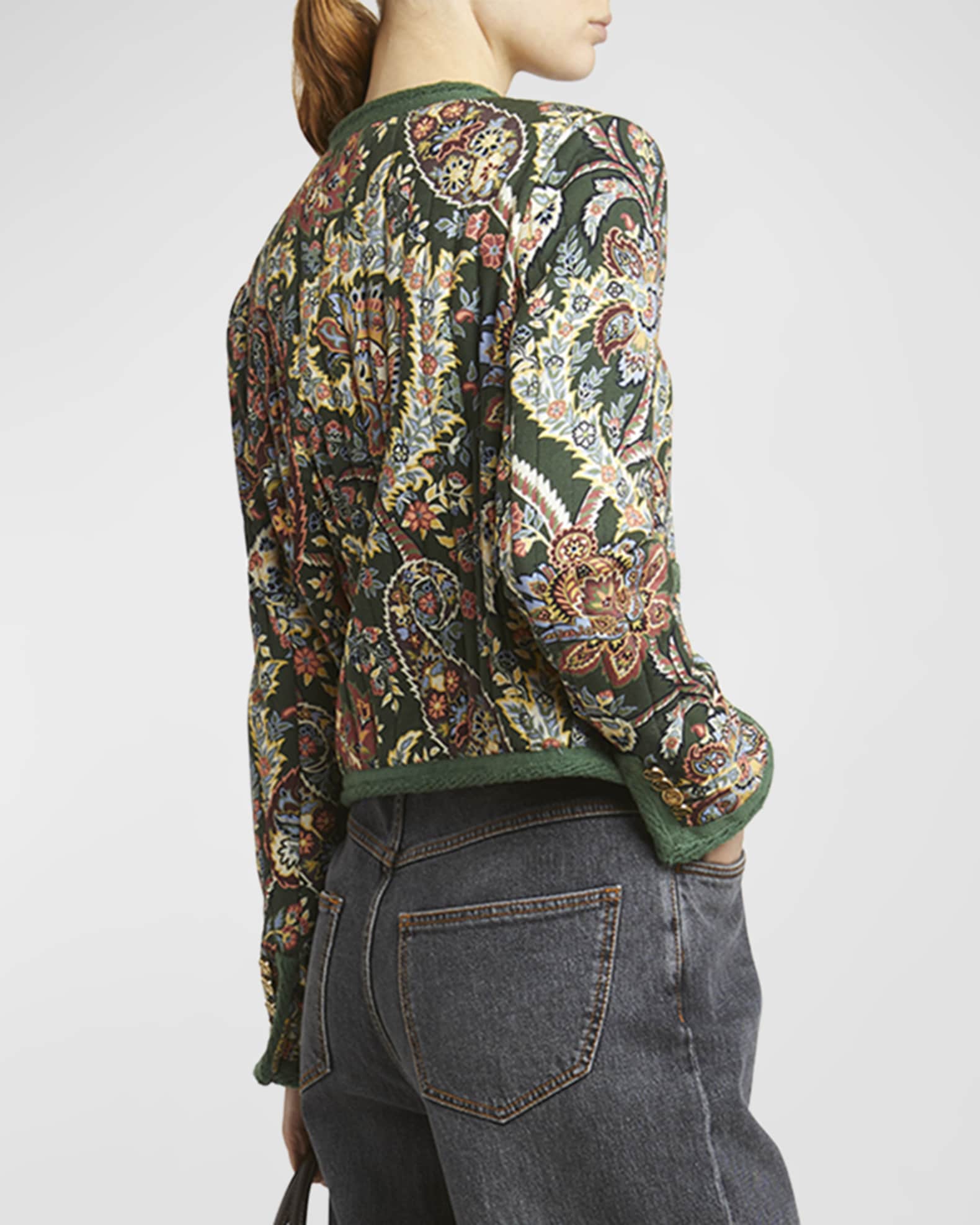 Etro Blossom Paisley Quilted Jacket | Neiman Marcus