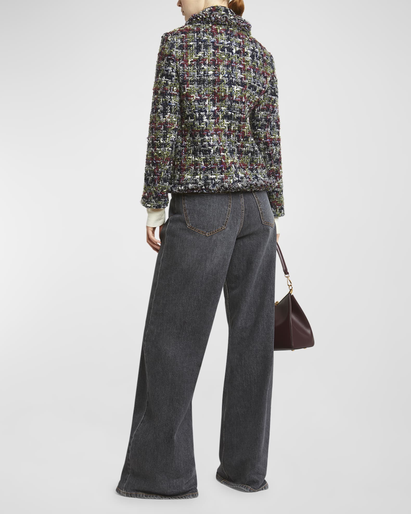 Etro Textured Fringe Metallic Tweed Coat | Neiman Marcus