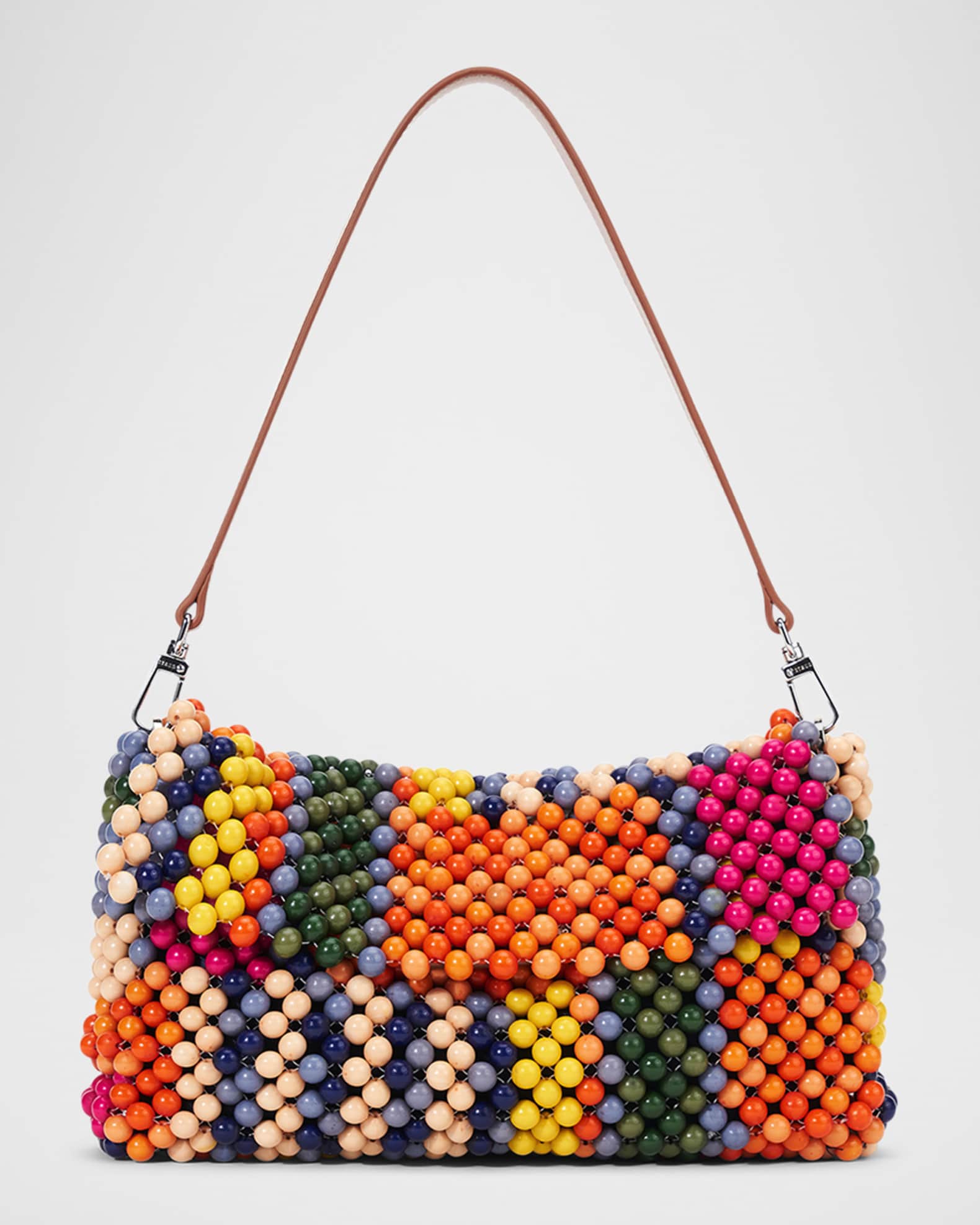 STAUD Timmy Beaded Shoulder Bag | Neiman Marcus