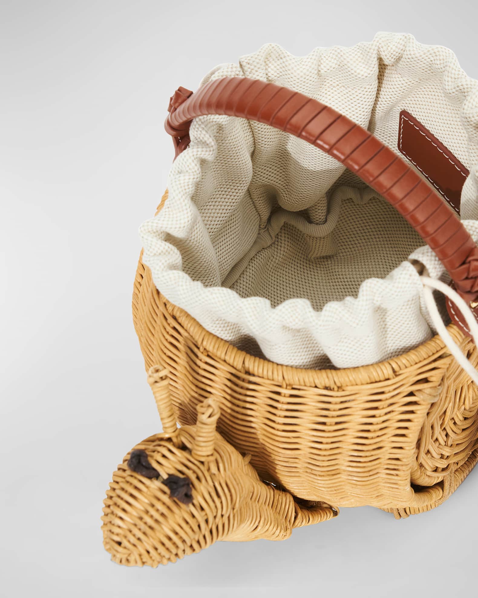 STAUD Escargot Wicket Basket Top-Handle Bag | Neiman Marcus
