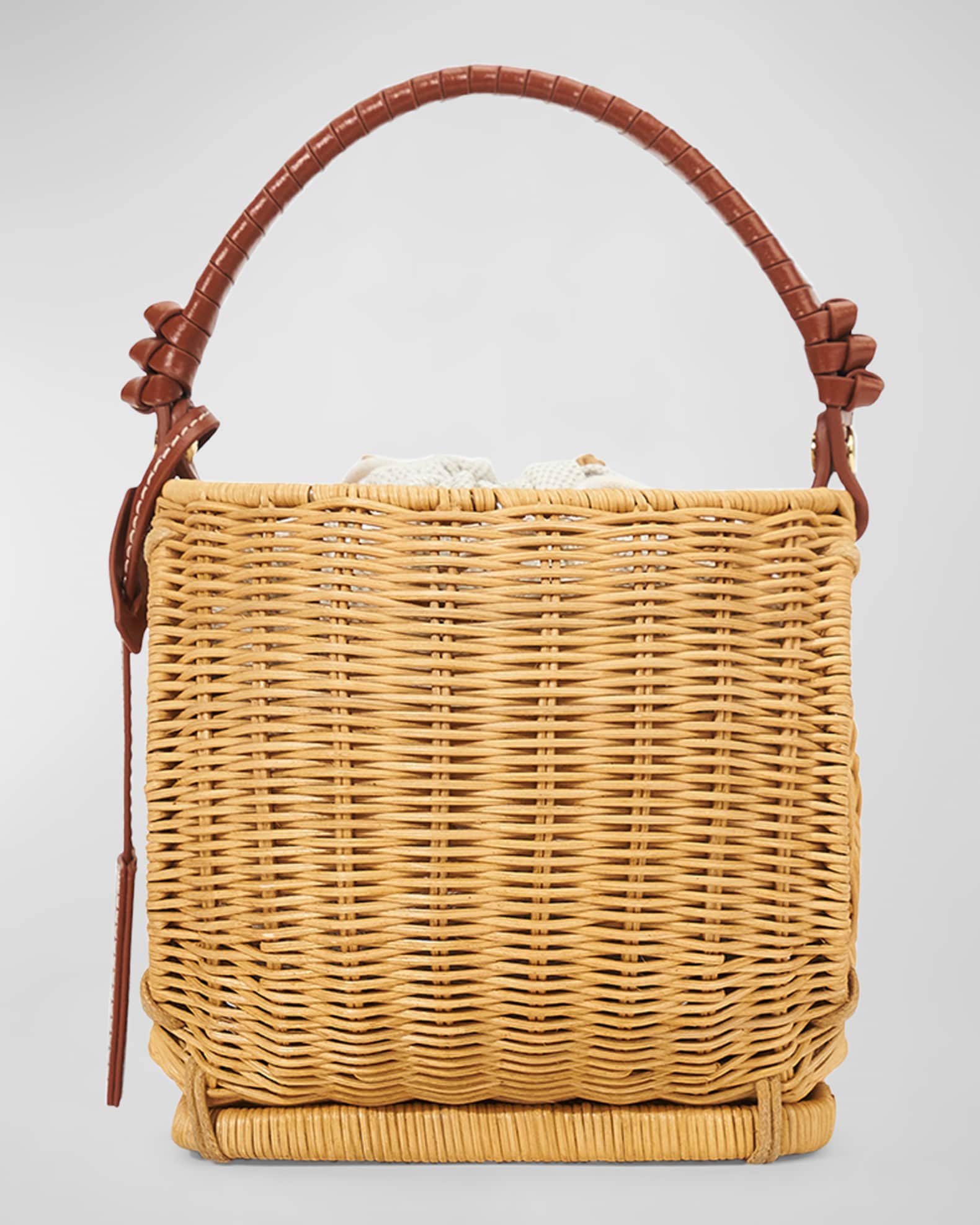 STAUD Escargot Wicket Basket Top-Handle Bag | Neiman Marcus