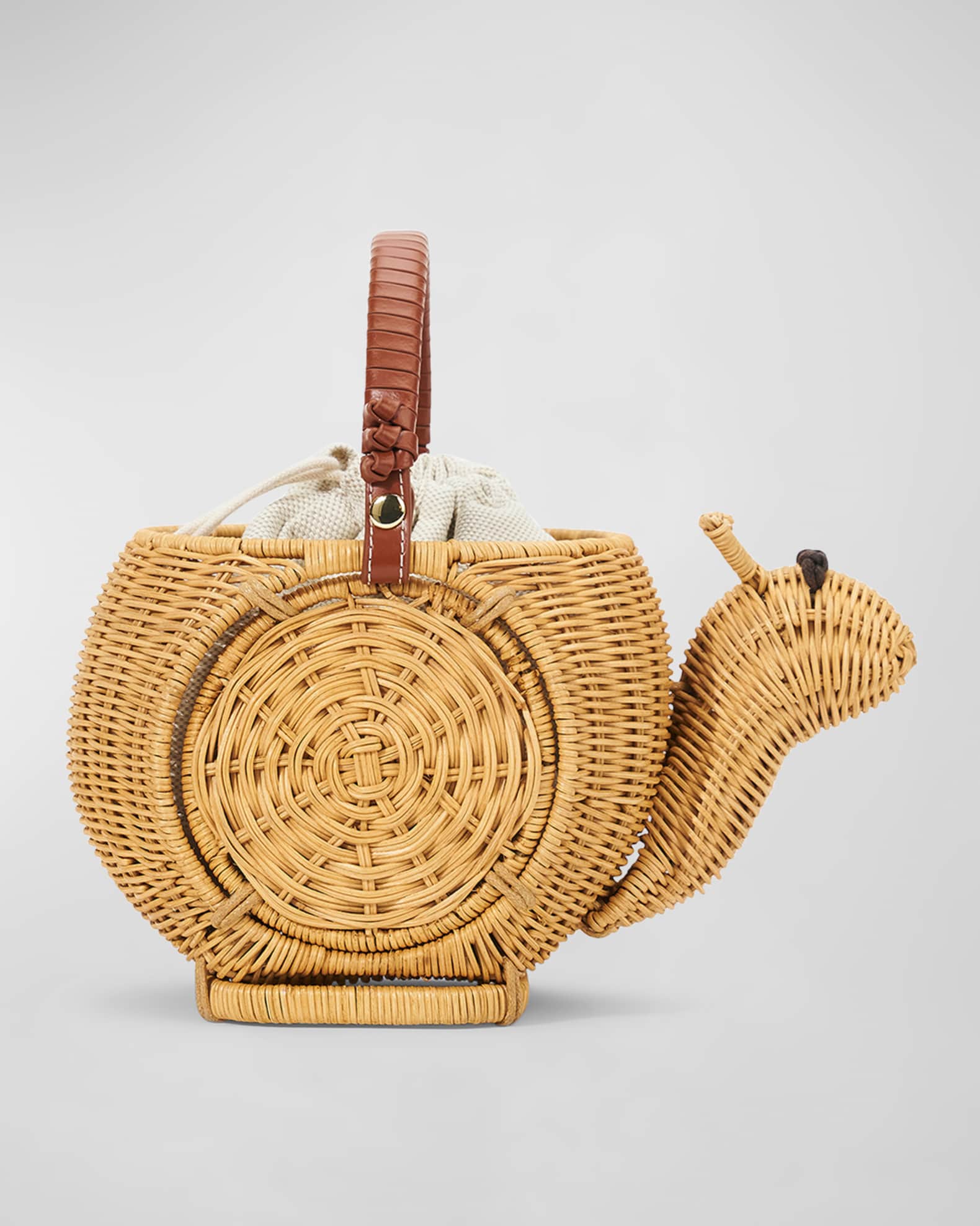 STAUD Escargot Wicket Basket Top-Handle Bag | Neiman Marcus