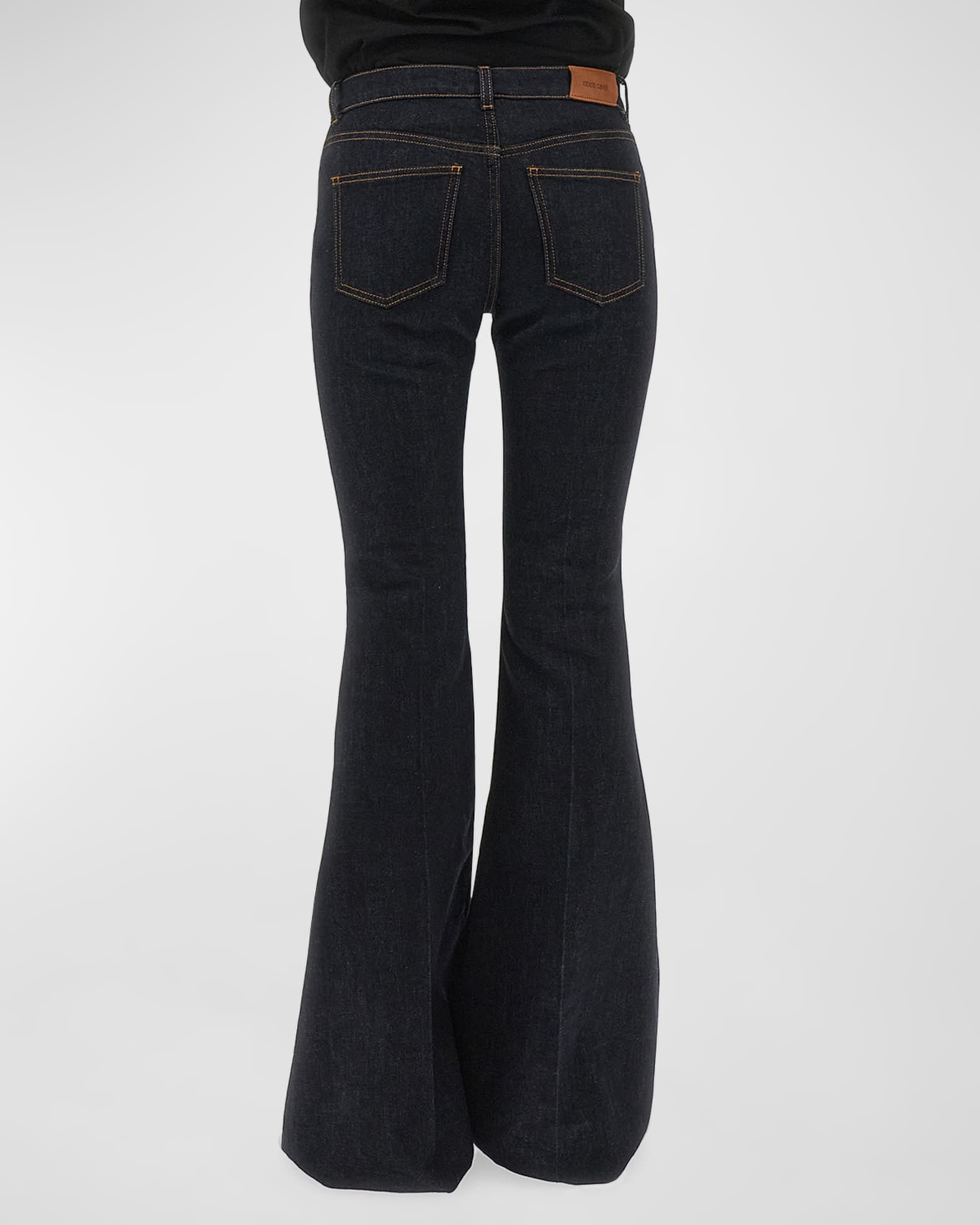 Roberto Cavalli Flared Denim Pants | Neiman Marcus