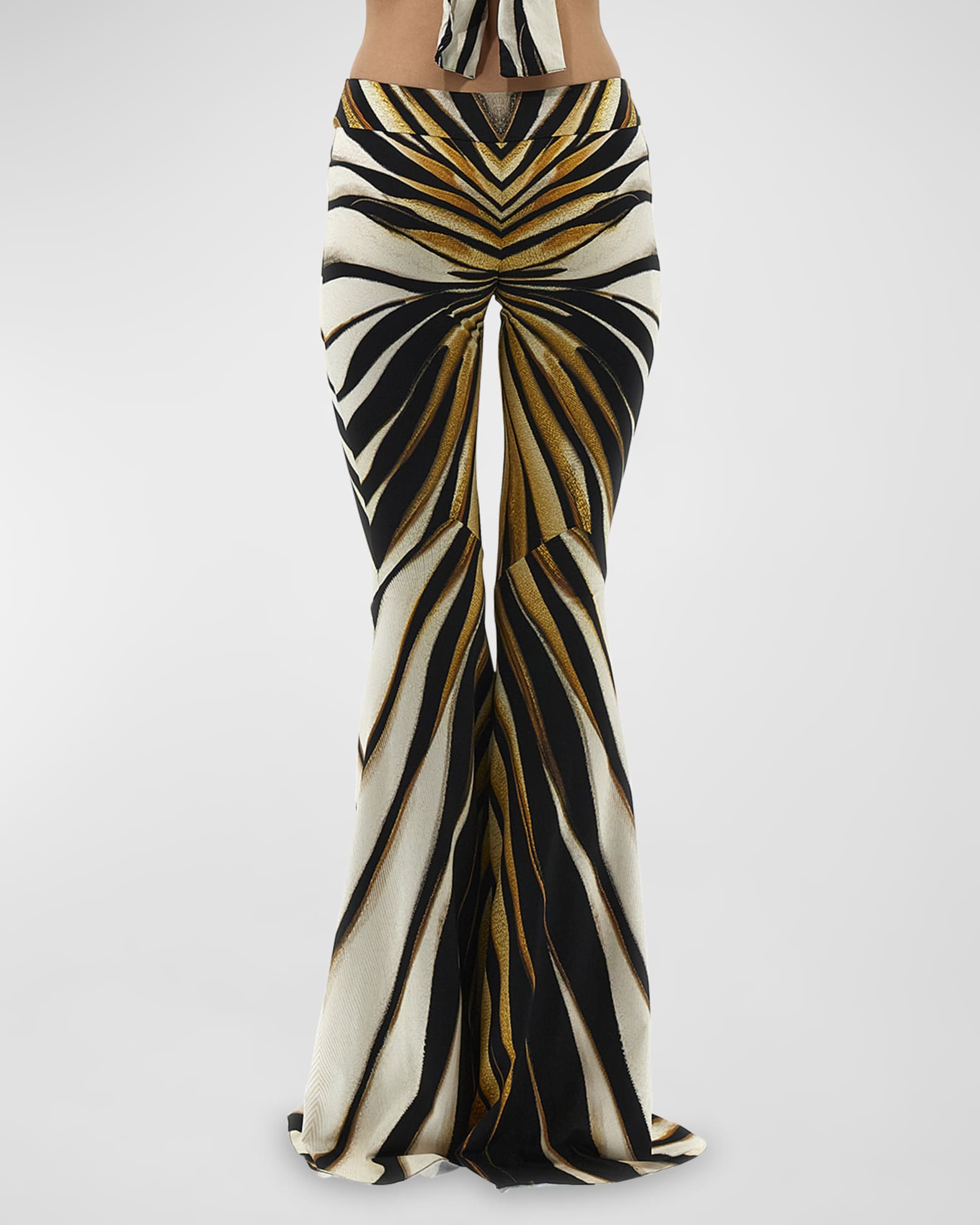 Roberto Cavalli Printed Flared Trousers | Neiman Marcus