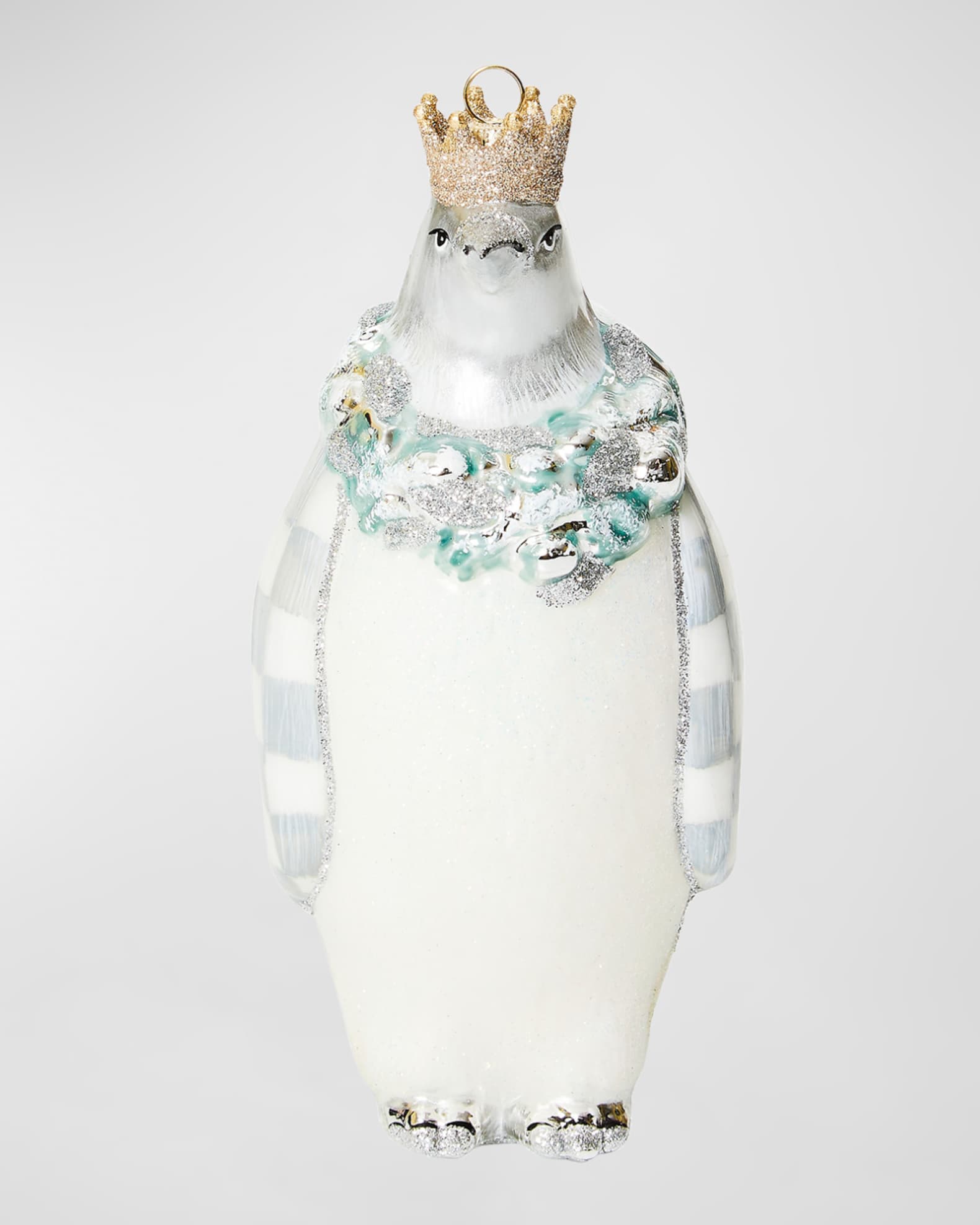 MacKenzie-Childs Crystal Palace Penguin Glass Ornament | Neiman Marcus