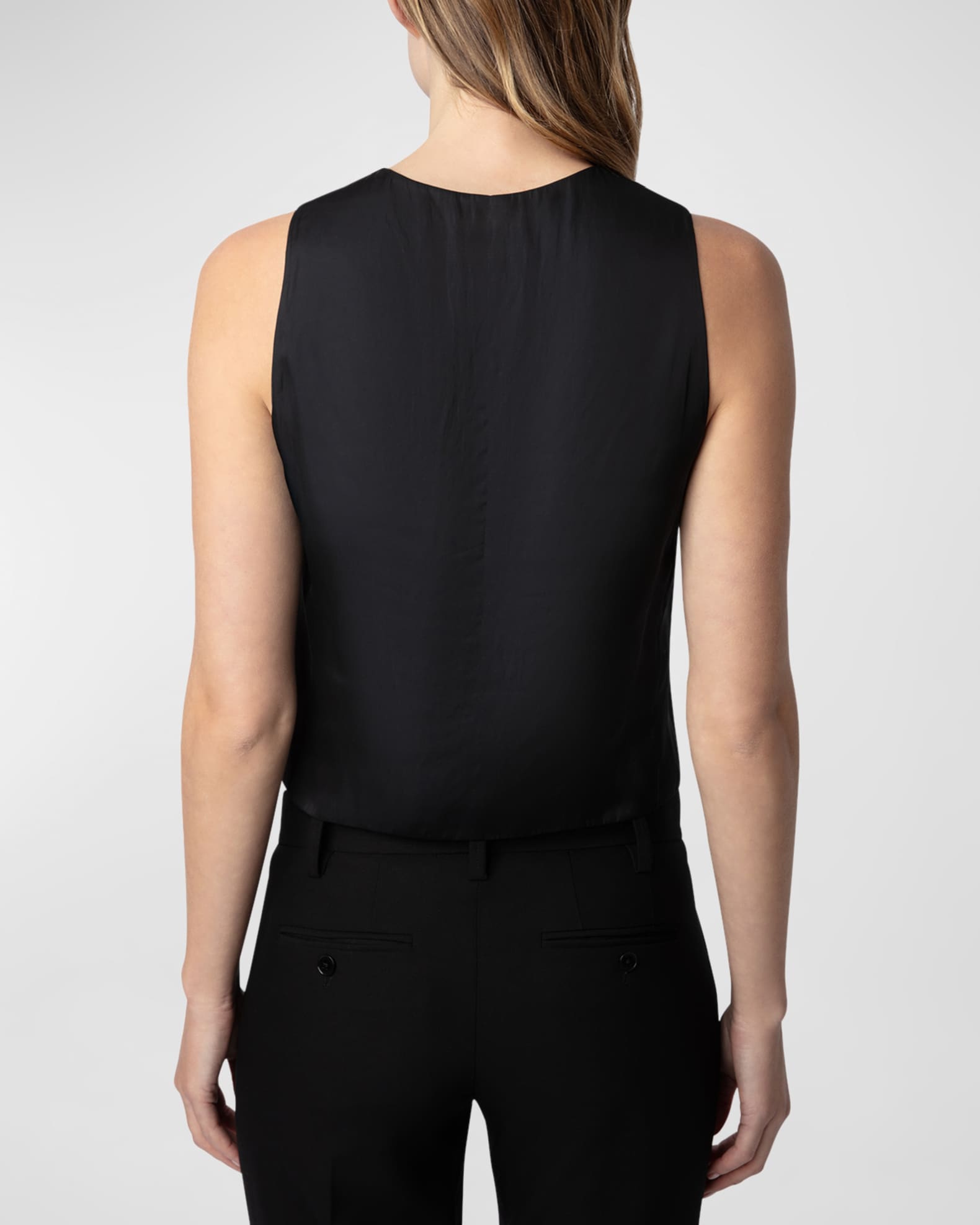 Zadig & Voltaire Emaux Satin Vest | Neiman Marcus