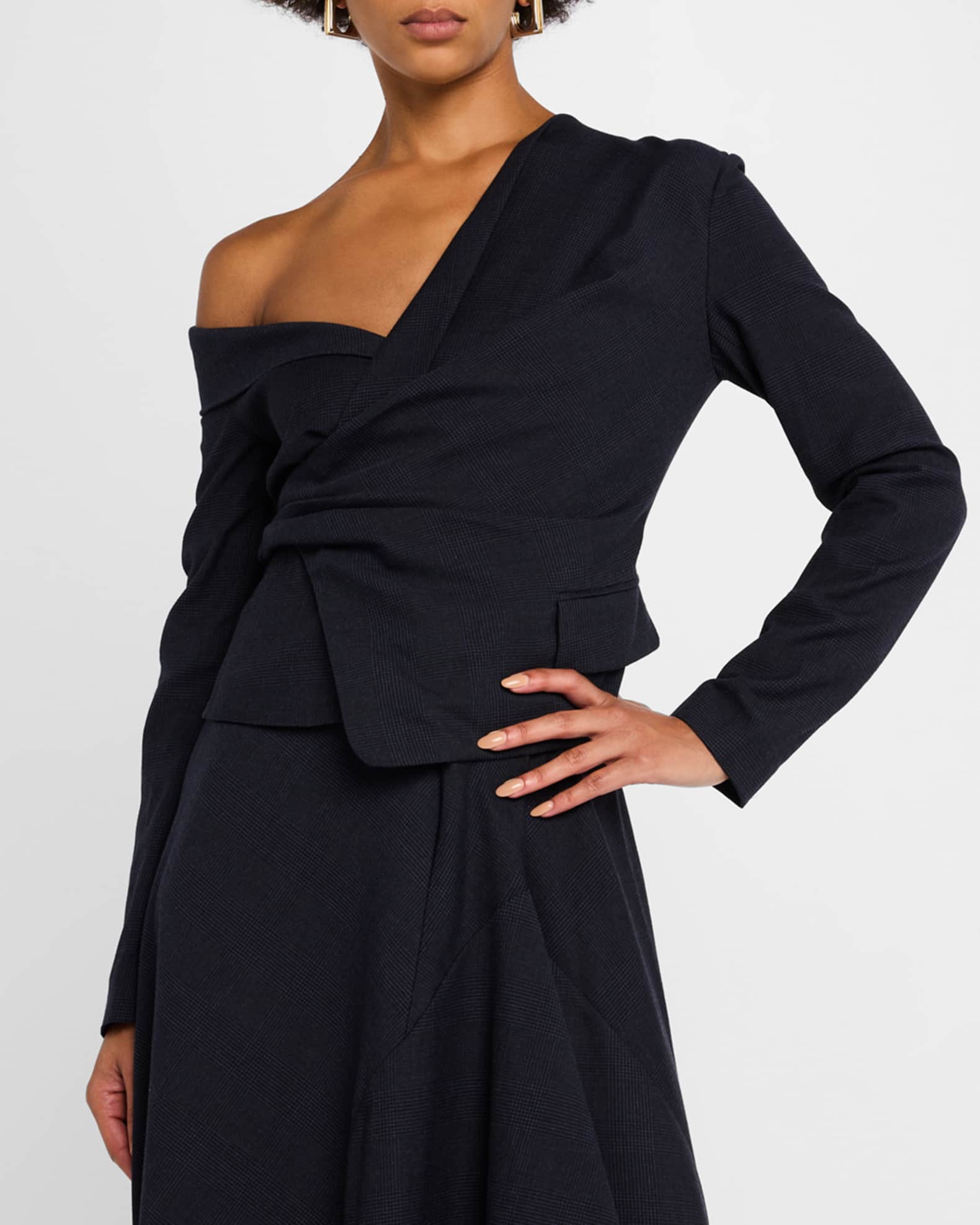 A.L.C. Skyla Asymmetric Long-Sleeve Top | Neiman Marcus