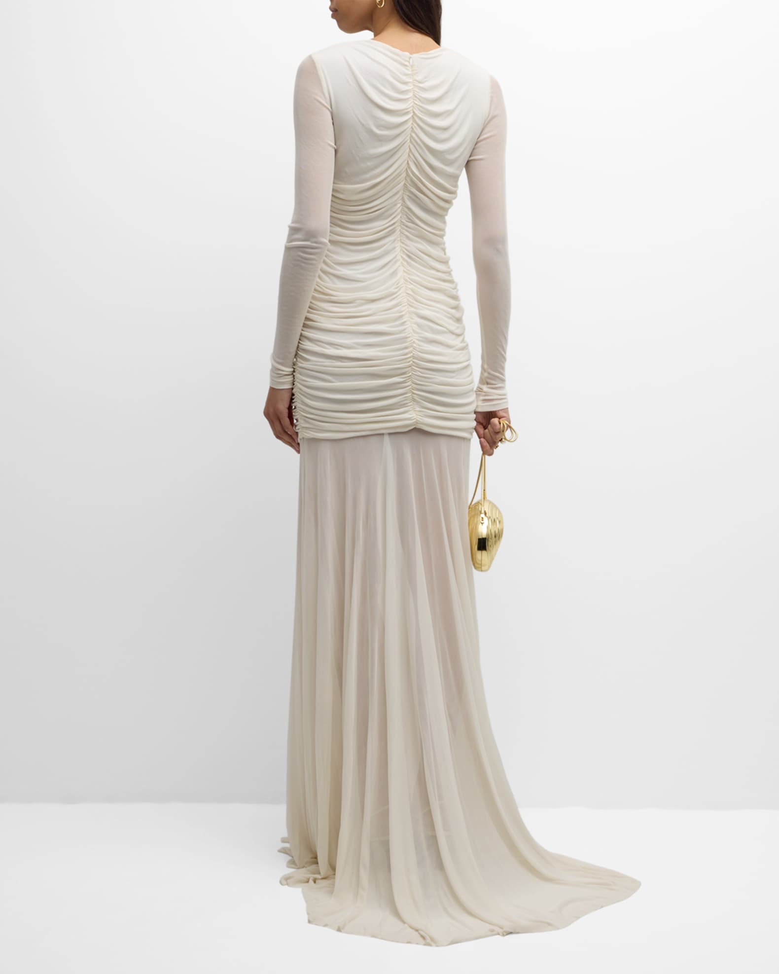 A.L.C. Fawn Ruched Column Gown | Neiman Marcus