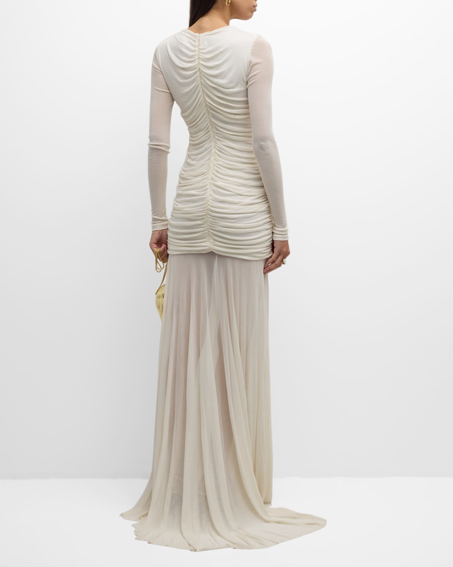 A.L.C. Fawn Ruched Column Gown | Neiman Marcus