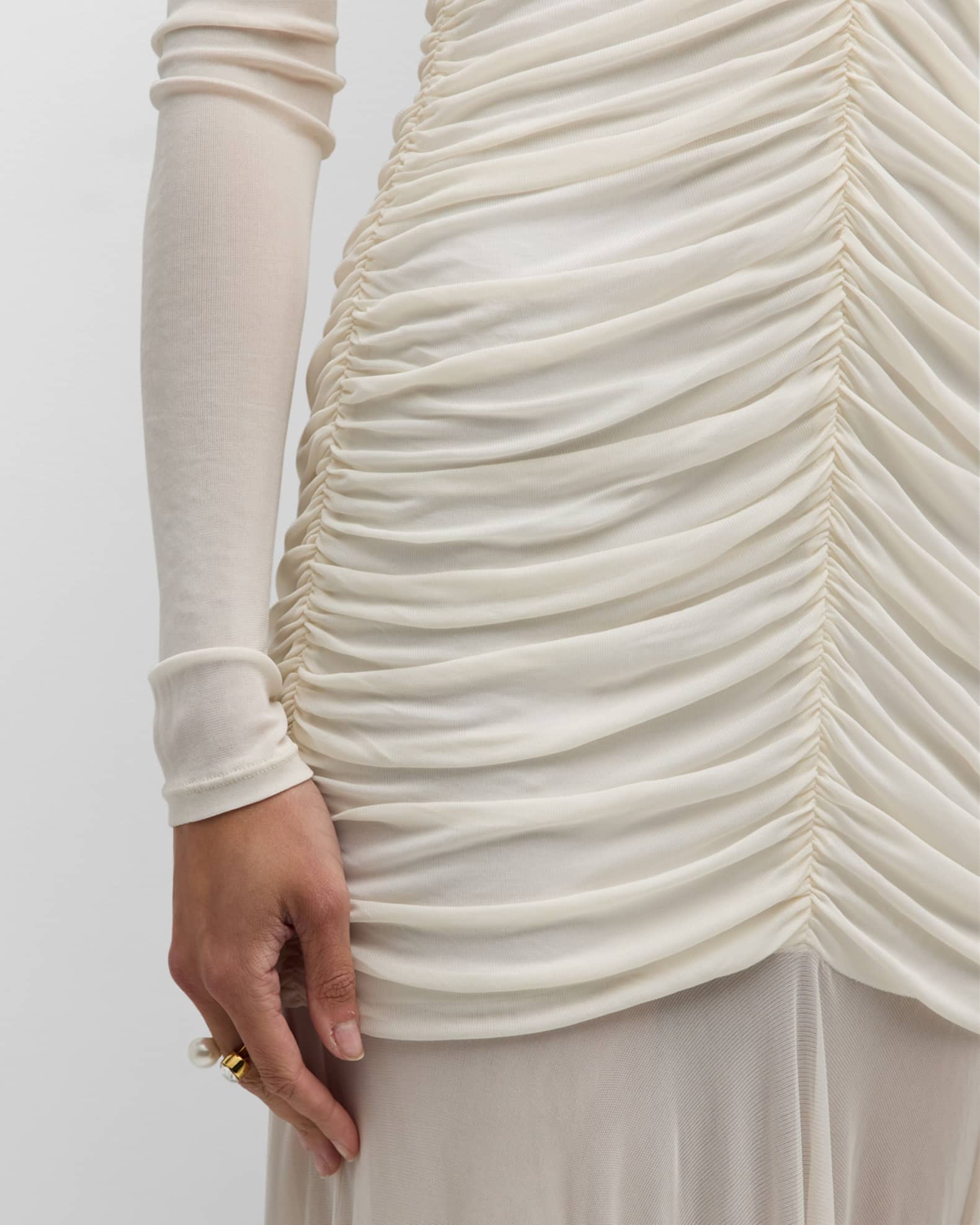 A.L.C. Fawn Ruched Column Gown | Neiman Marcus