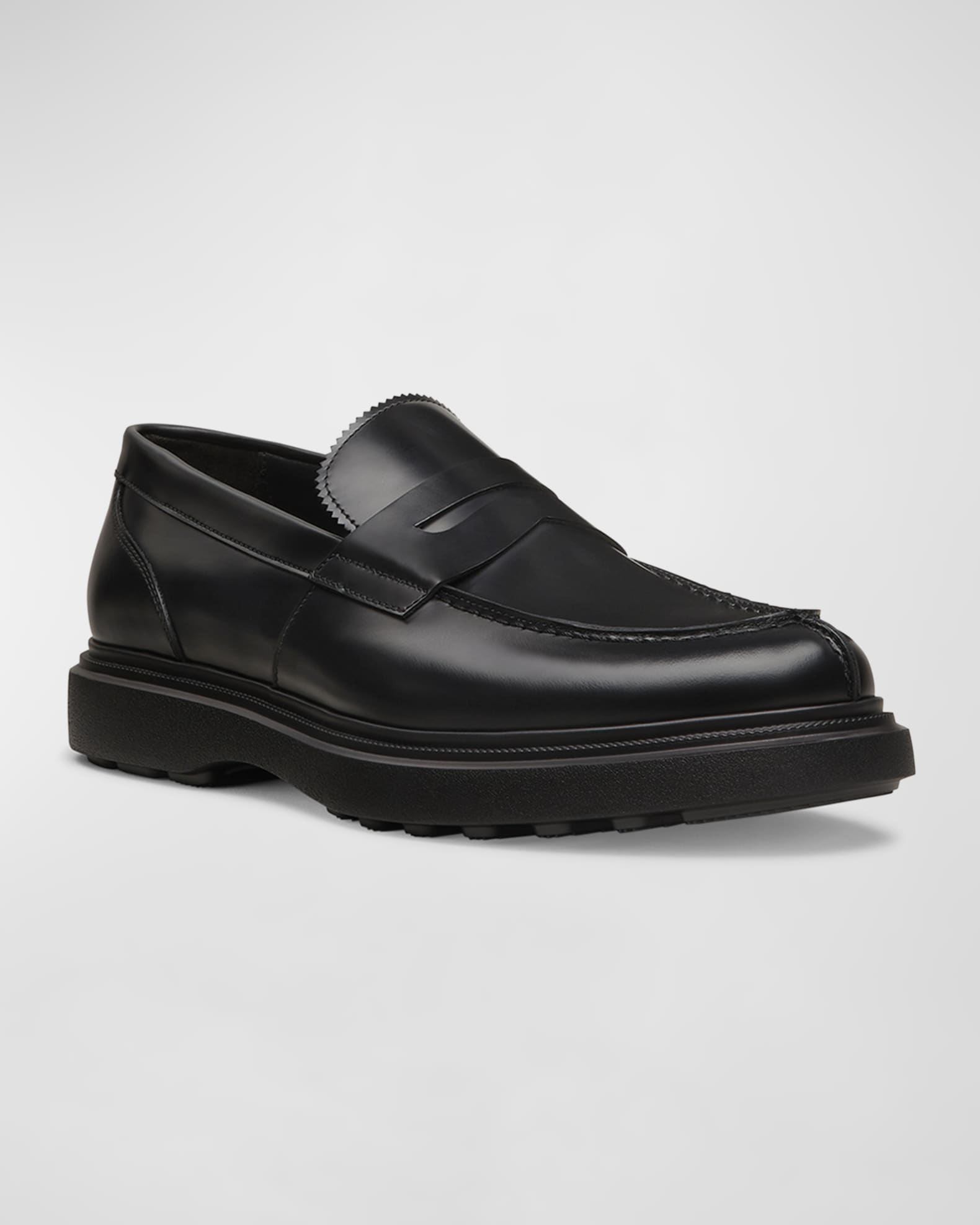Stuart Weitzman Men's Alvin Leather Penny Loafers | Neiman Marcus