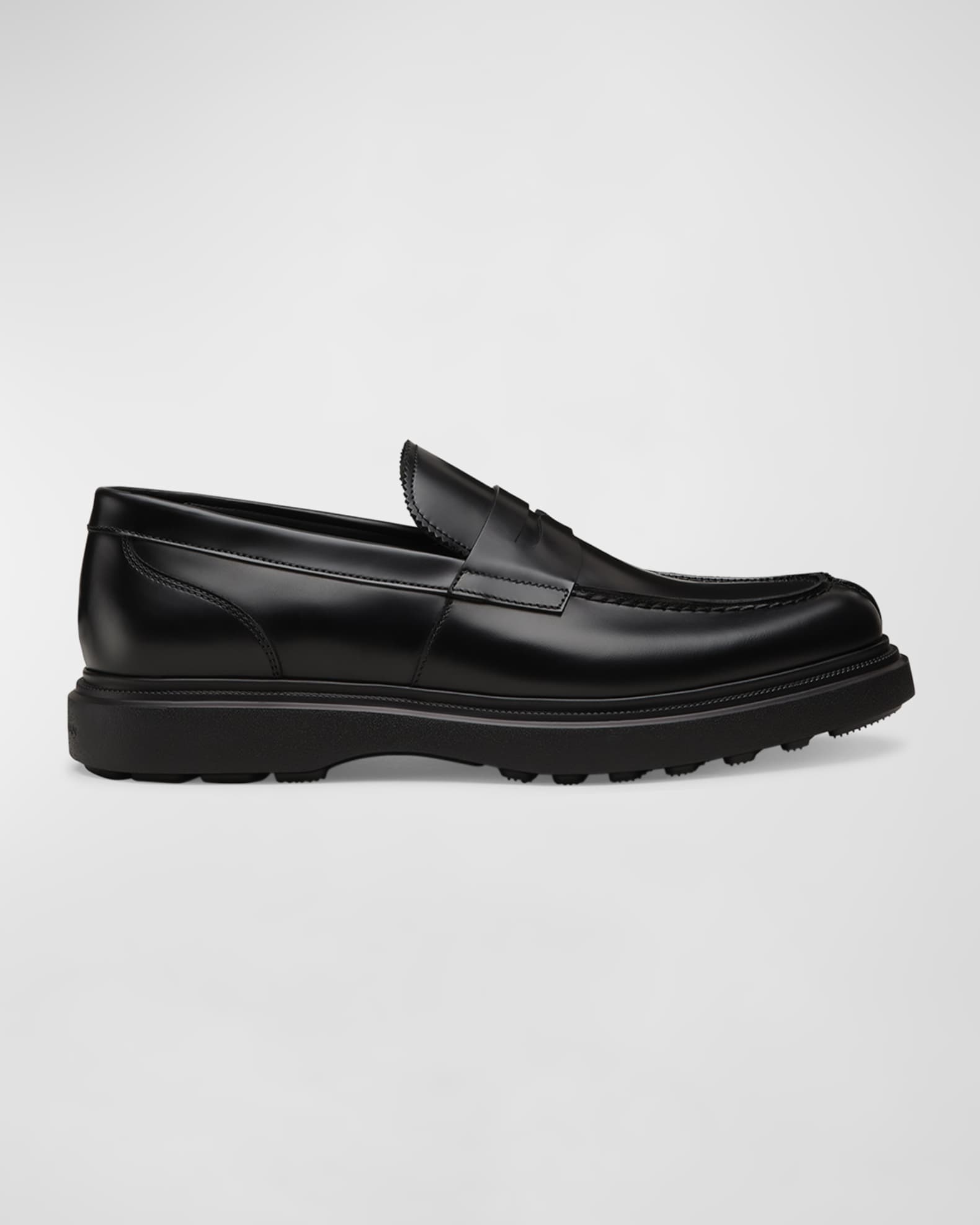 Stuart Weitzman Men's Alvin Leather Penny Loafers | Neiman Marcus