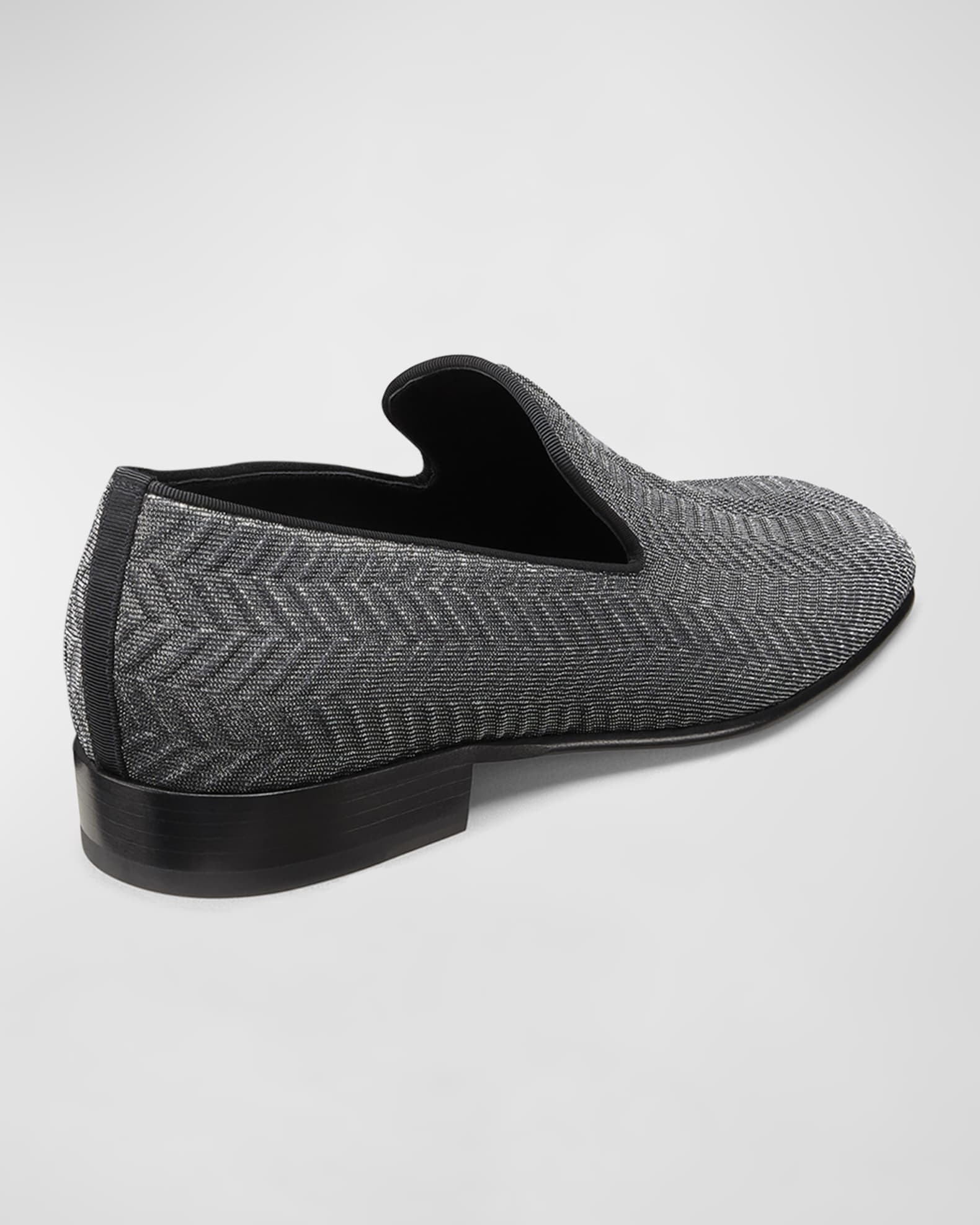 Stuart Weitzman Men's Alfred Jacquard Fabric Loafers | Neiman Marcus