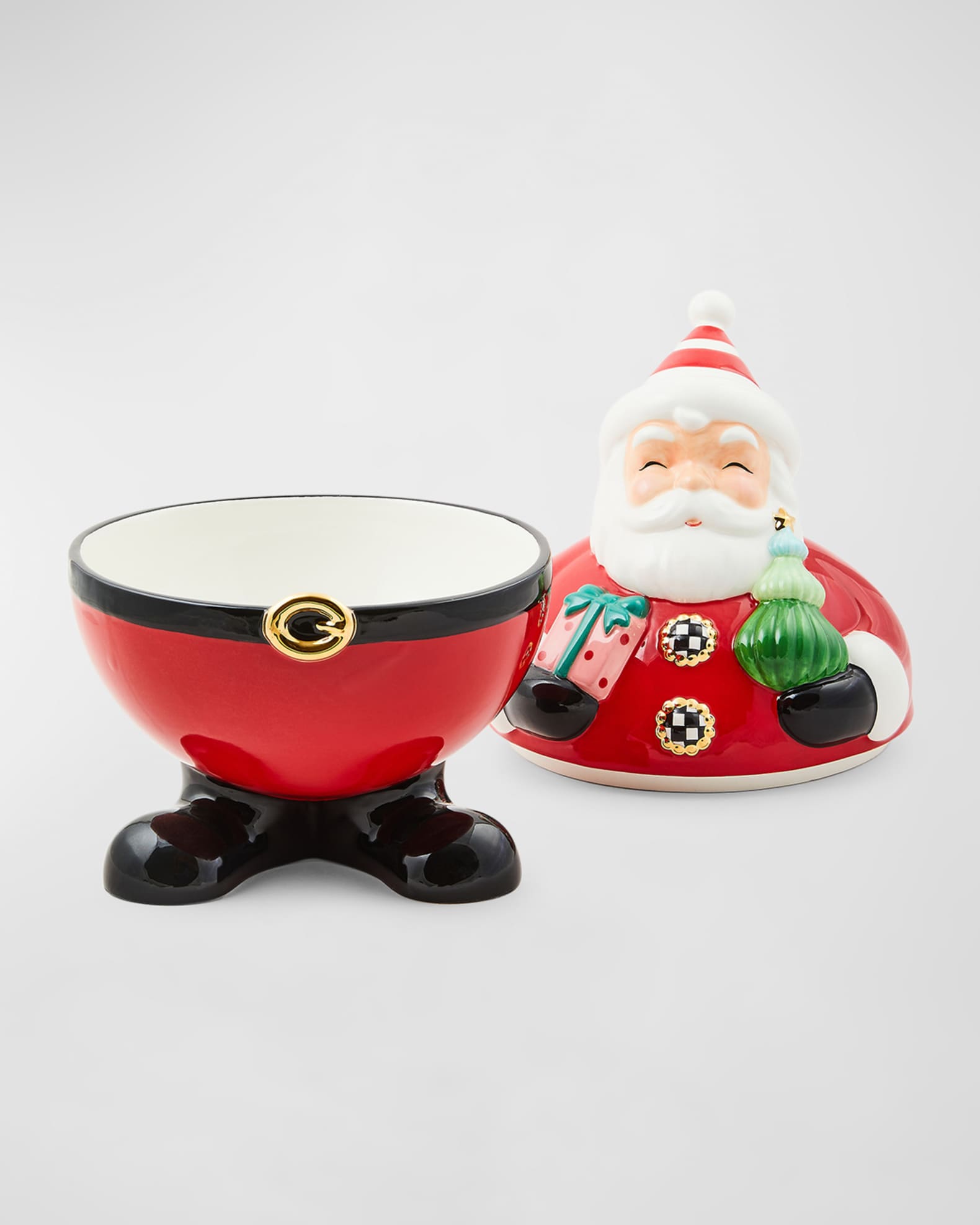 MacKenzie-Childs Granny Kitsch Santa Cookie Jar | Neiman Marcus