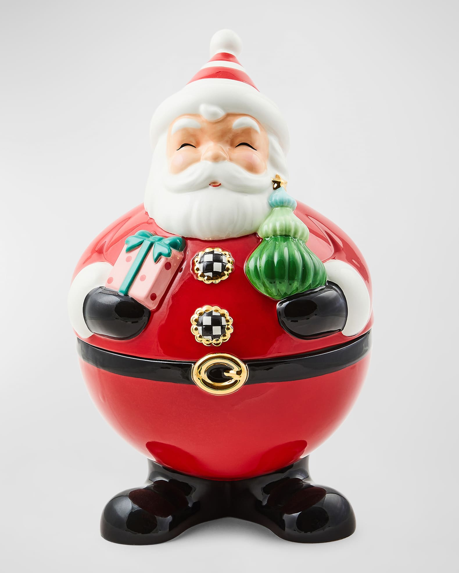 MacKenzie-Childs Granny Kitsch Santa Cookie Jar | Neiman Marcus