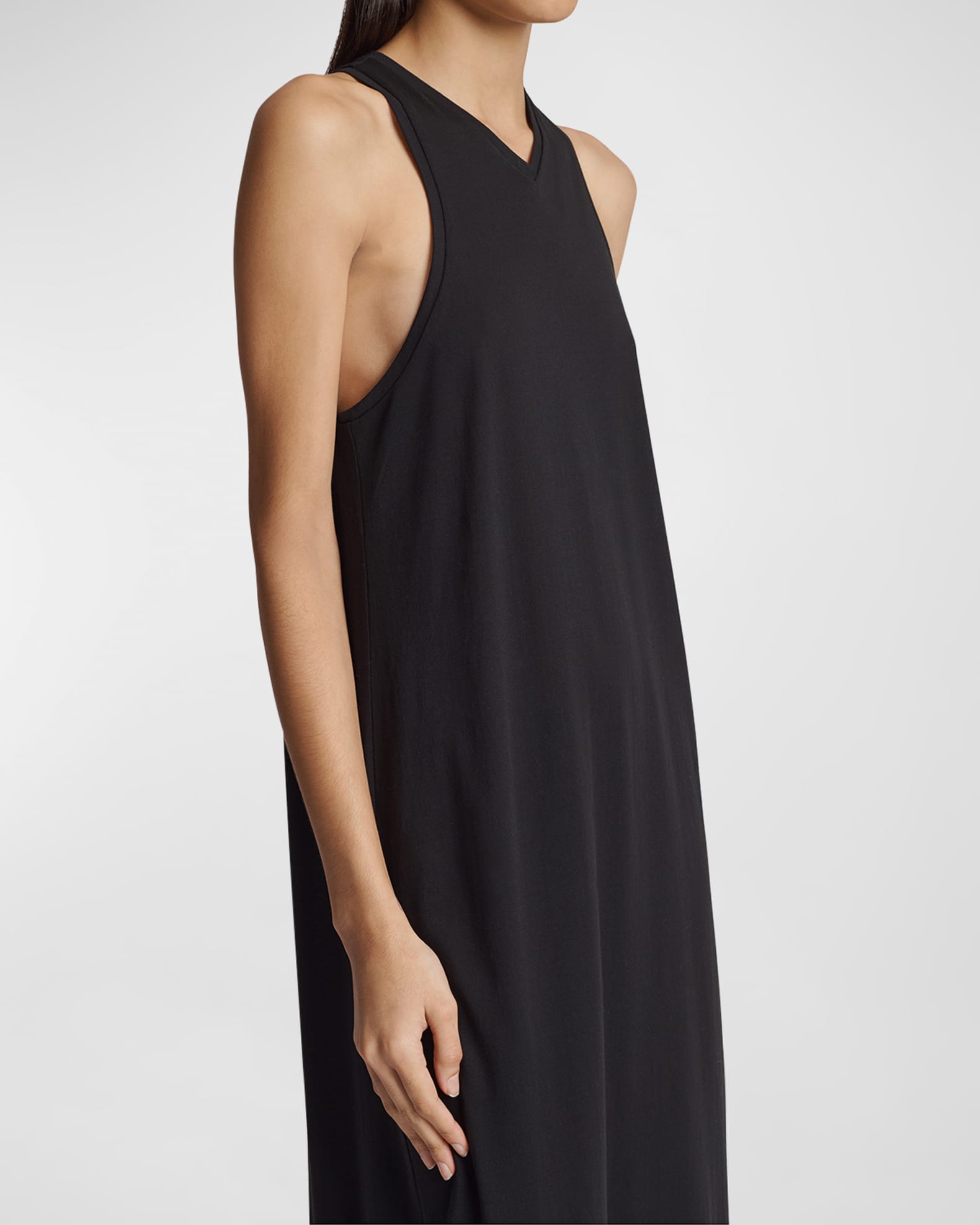 Khaite Vernetta Long Jersey Dress | Neiman Marcus