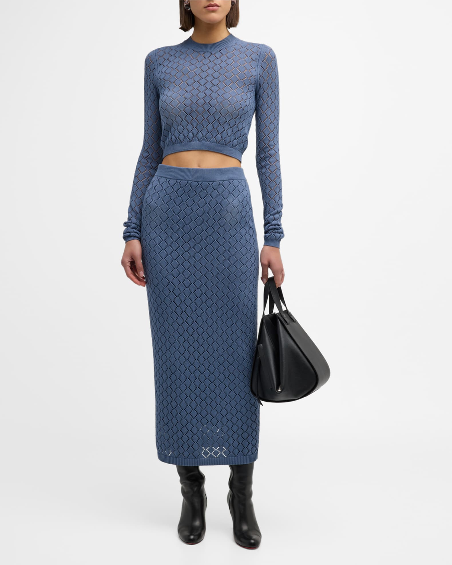 A.L.C. Brandi Pointelle Knit Top | Neiman Marcus