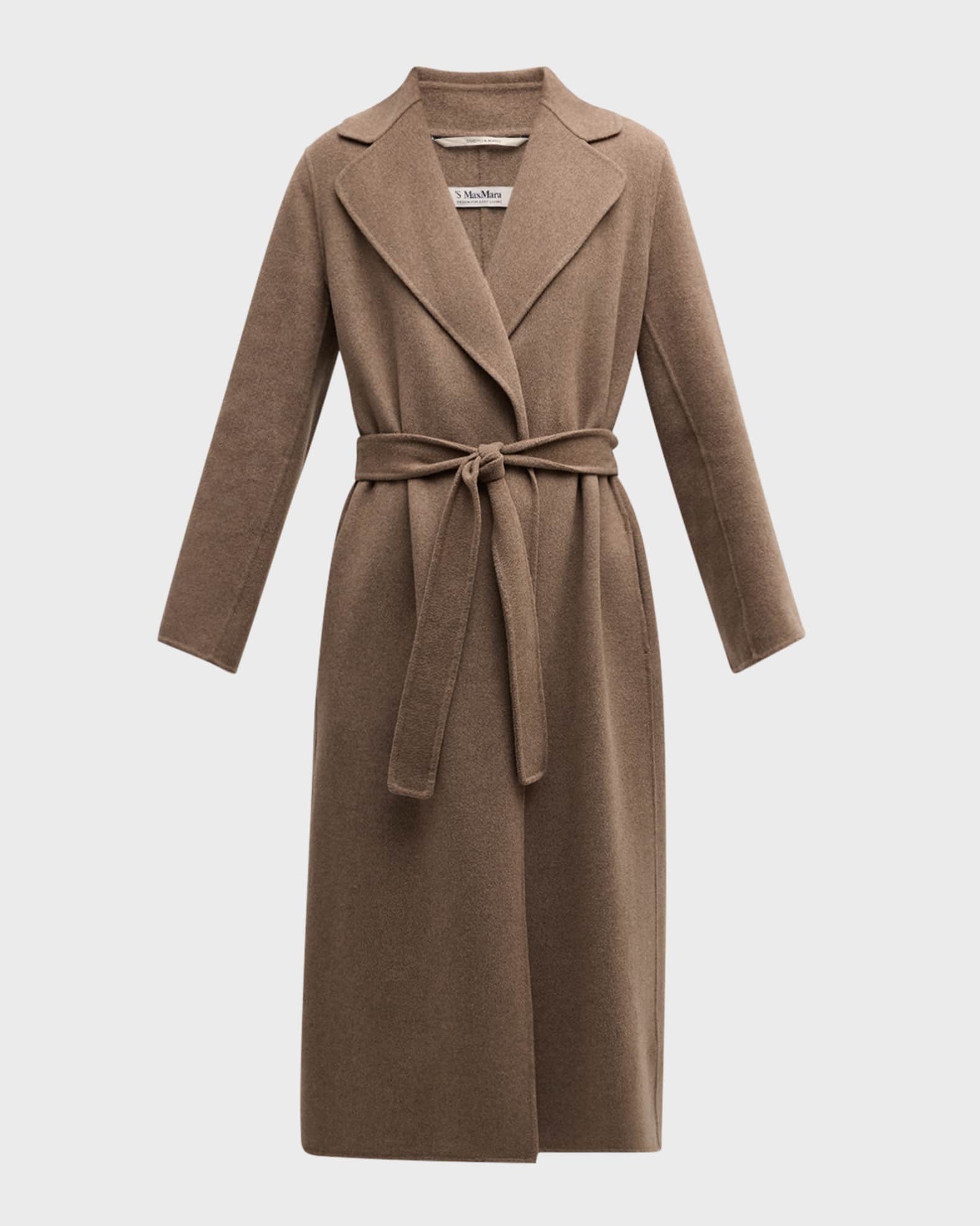 Max Mara Poldo Wool Long Wrap Coat | Neiman Marcus